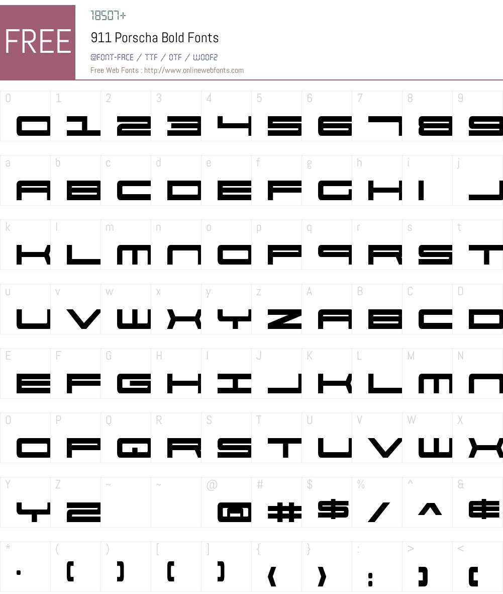 911 Porscha Bold V2 2 Fonts Free Download - OnlineWebFonts.COM