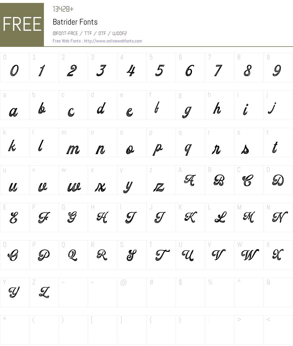Batrider Fonts Free Download - OnlineWebFonts.COM