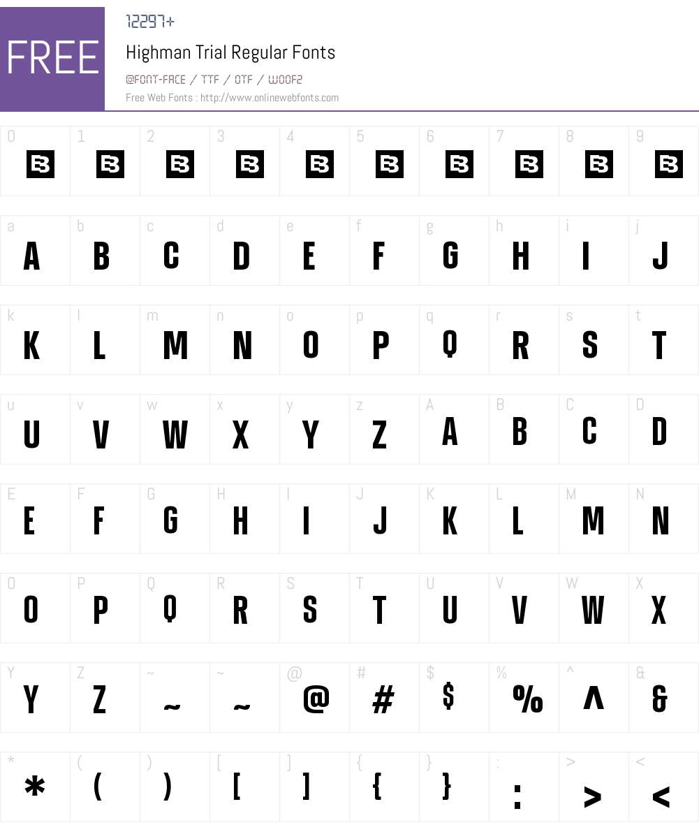 Highman Trial 1.000 Fonts Free Download - OnlineWebFonts.COM