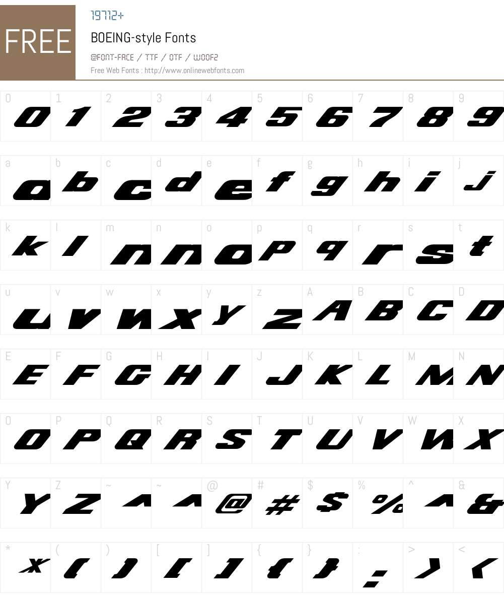 BOEING-style 2.01 Fonts Free Download - OnlineWebFonts.COM