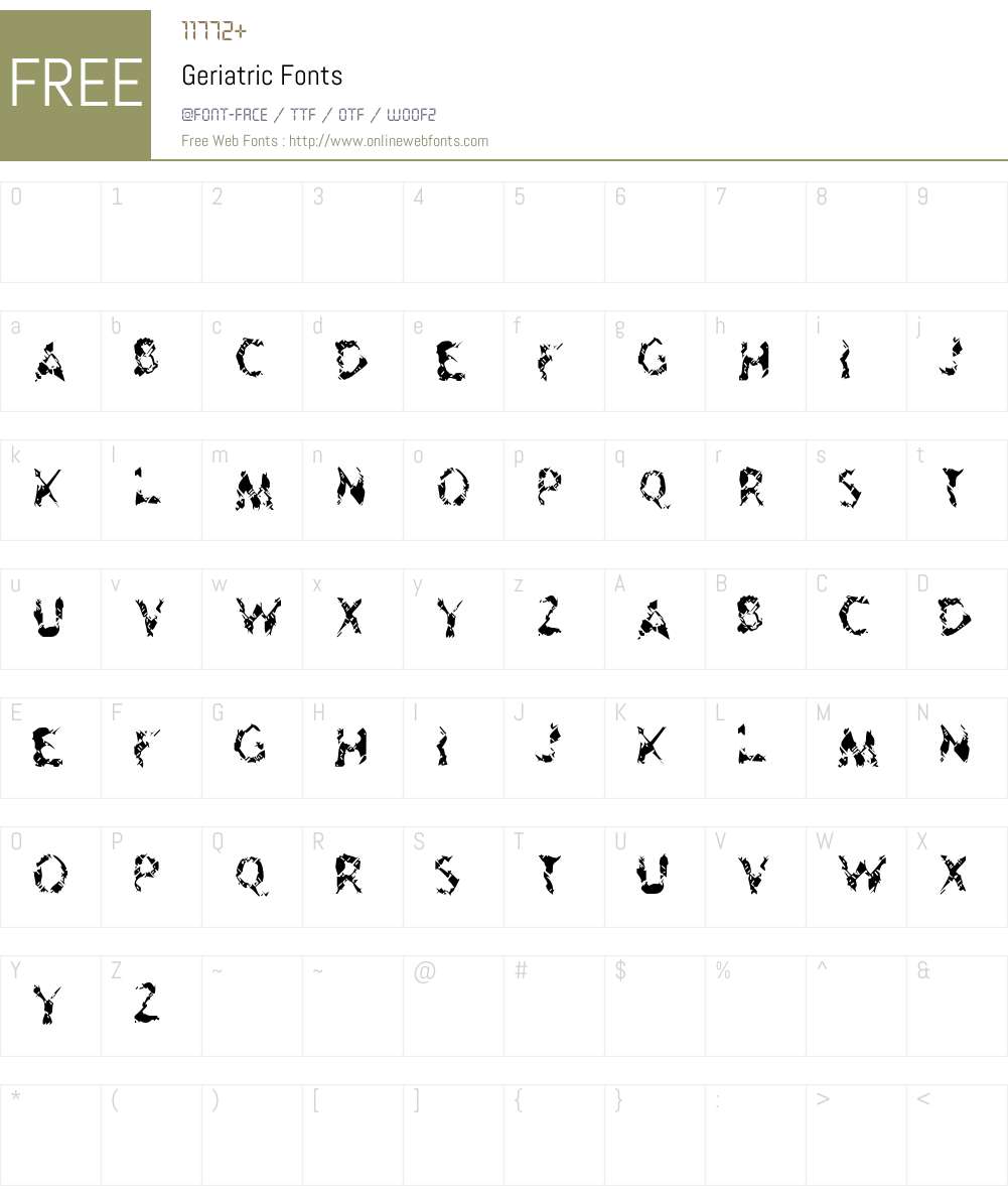 Geriatric old basterd - 10/30/97 Fonts Free Download - OnlineWebFonts.COM