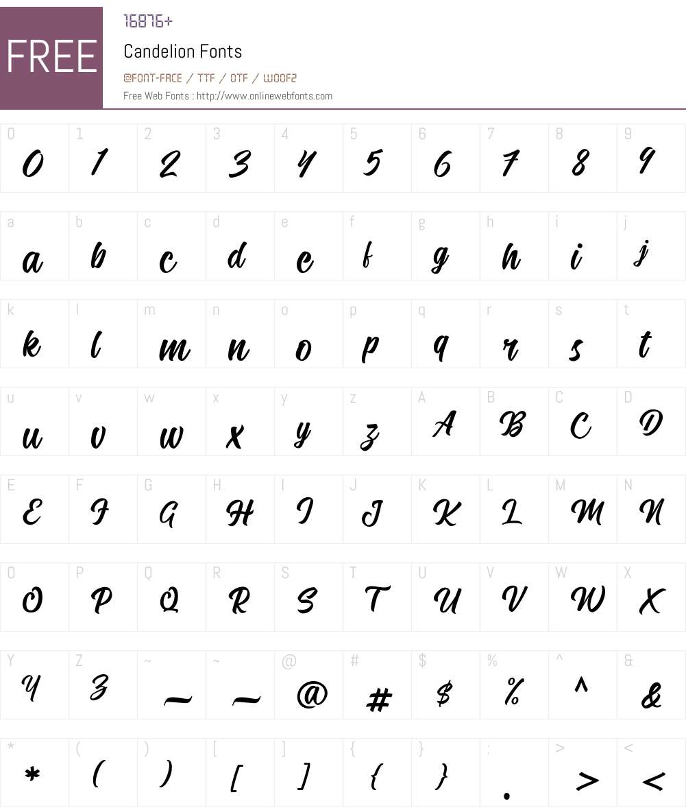 Candelion 1.000 Fonts Free Download - OnlineWebFonts.COM