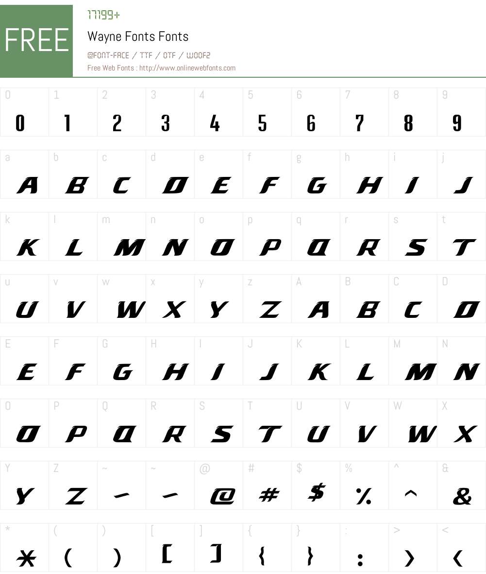 Wayne Fonts 1.1 Fonts Free Download - OnlineWebFonts.COM