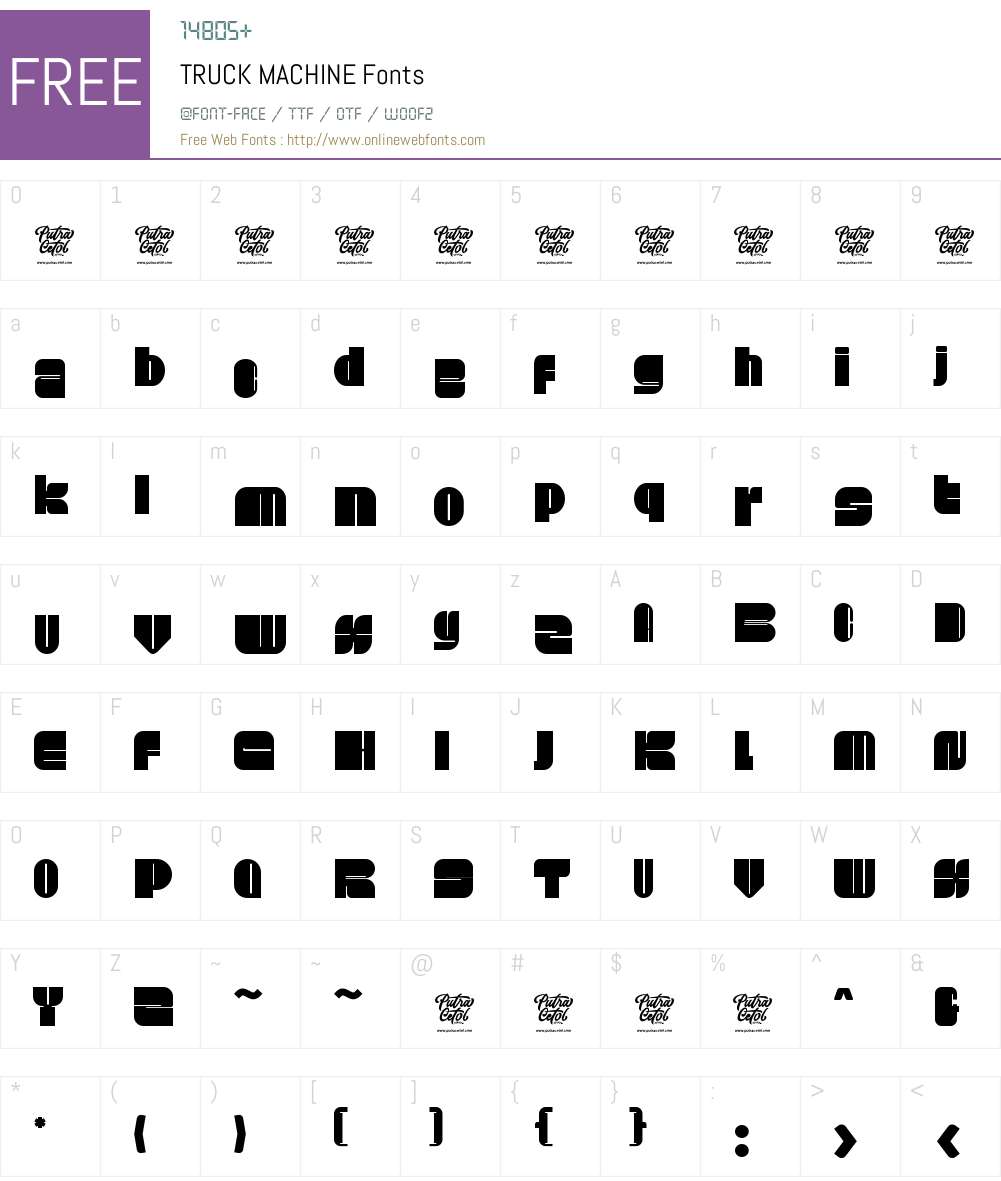 TRUCK MACHINE 1.009;Fontself Maker 3.5.7 Fonts Free Download ...