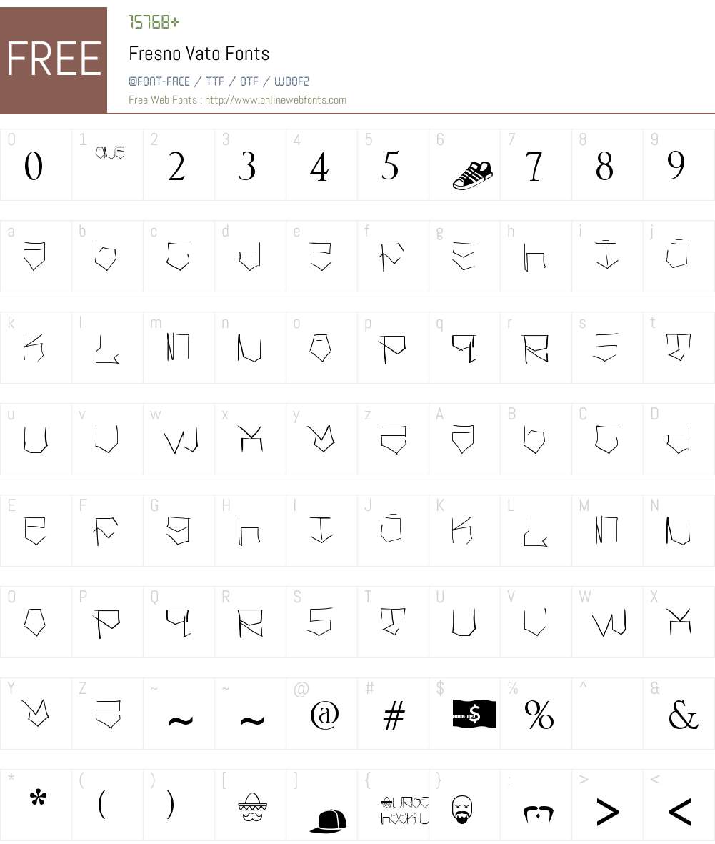 Fresno Vato 1.00 March 16, 2019, initial release Fonts Free Download ...