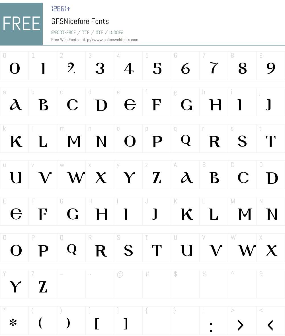 GFSNicefore 1.0 Fonts Free Download - OnlineWebFonts.COM