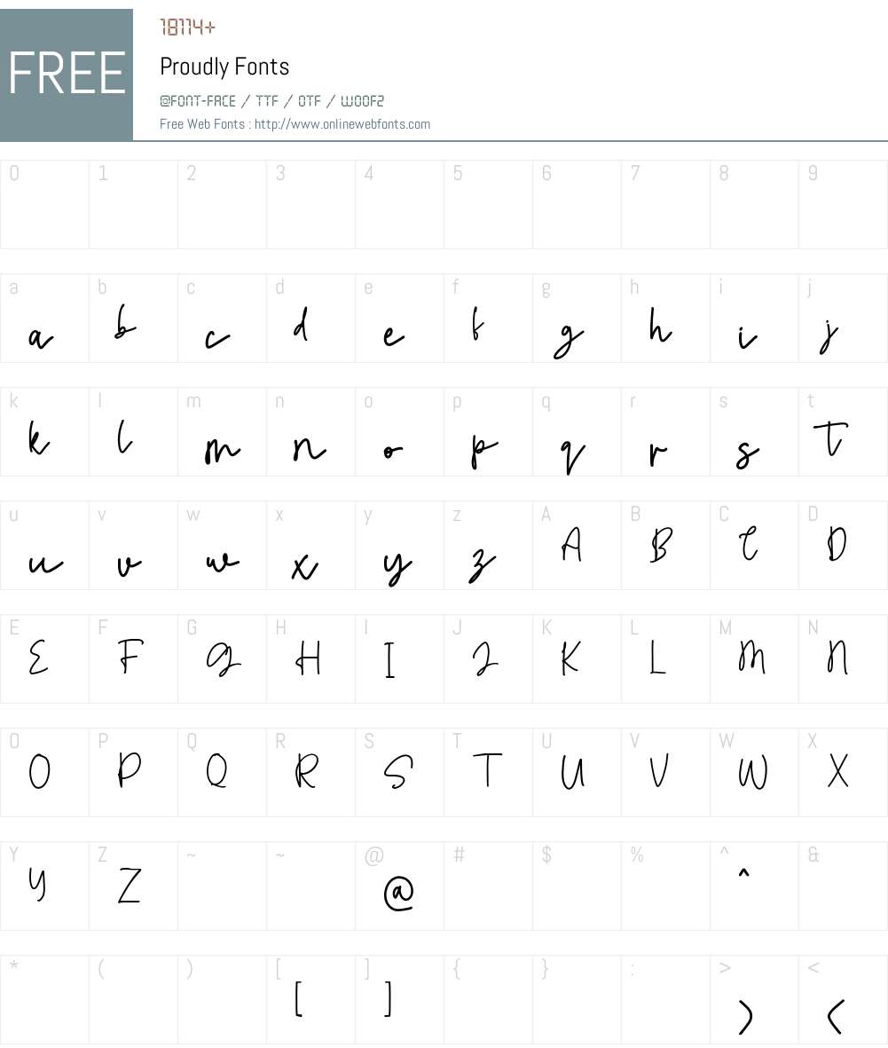 Proudly 1.0 Fonts Free Download - OnlineWebFonts.COM