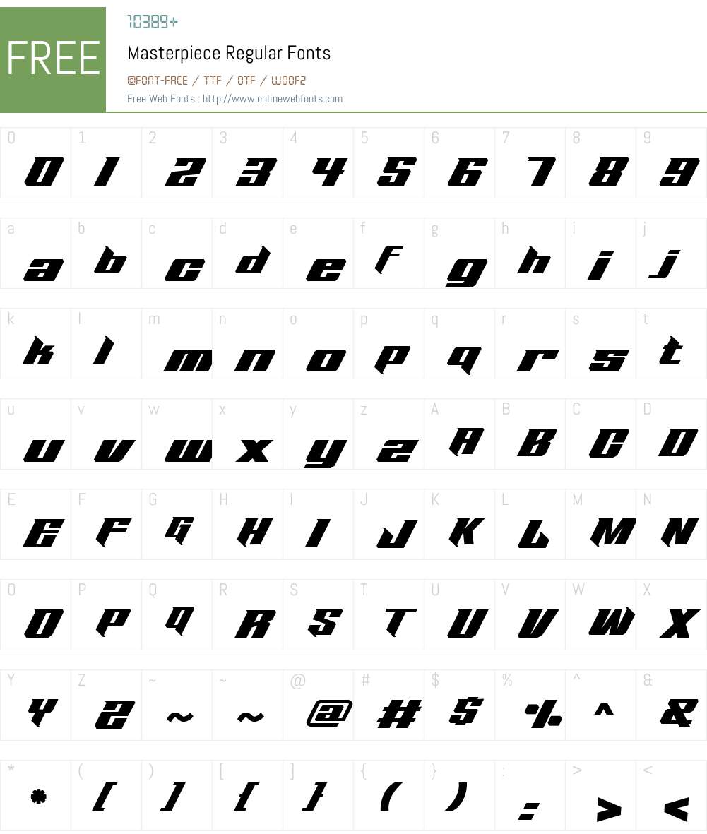 Masterpiece Regular 1.001 Fonts Free Download - OnlineWebFonts.COM