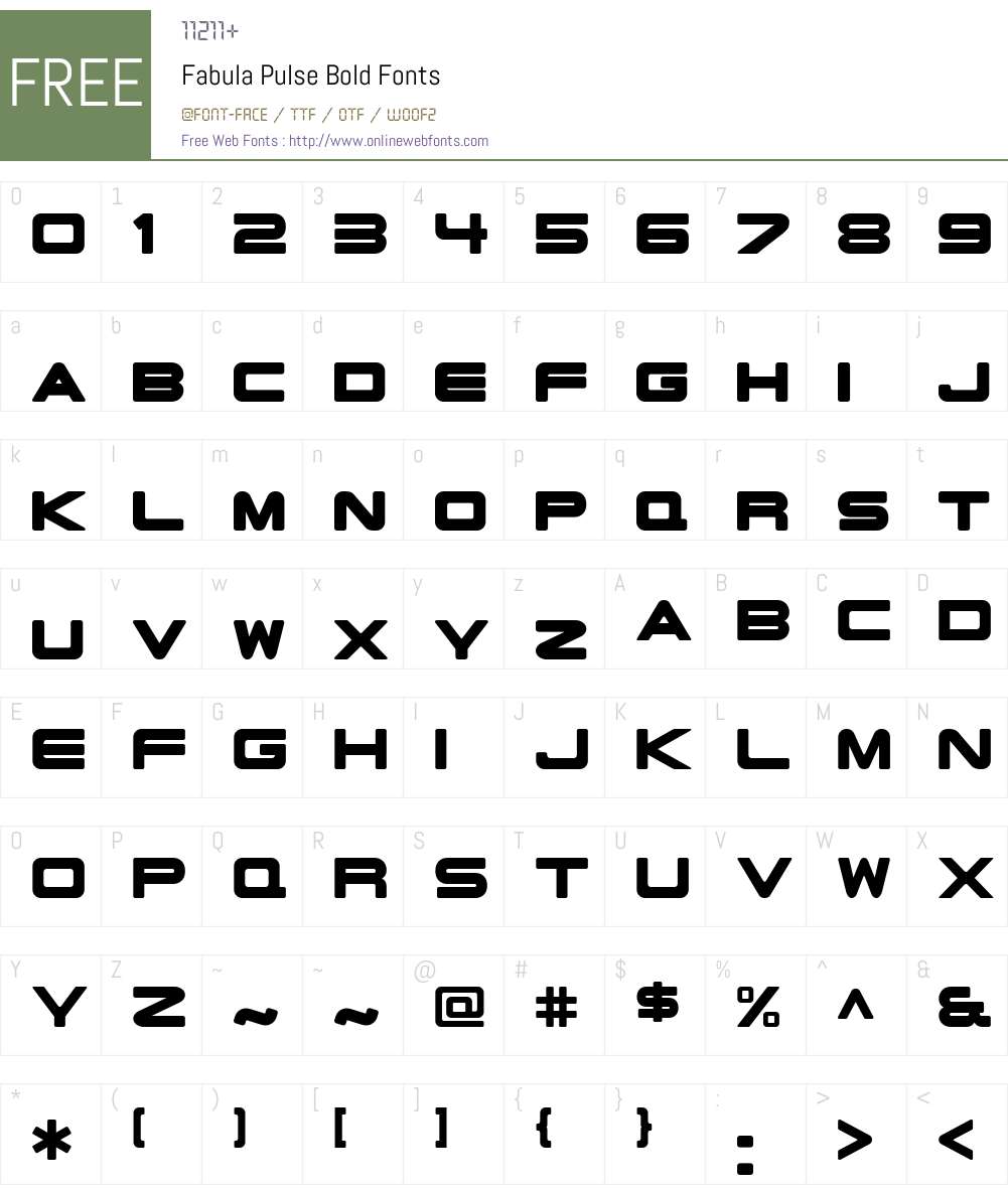Fabula Pulse Bold 1.00 Fonts Free Download - OnlineWebFonts.COM