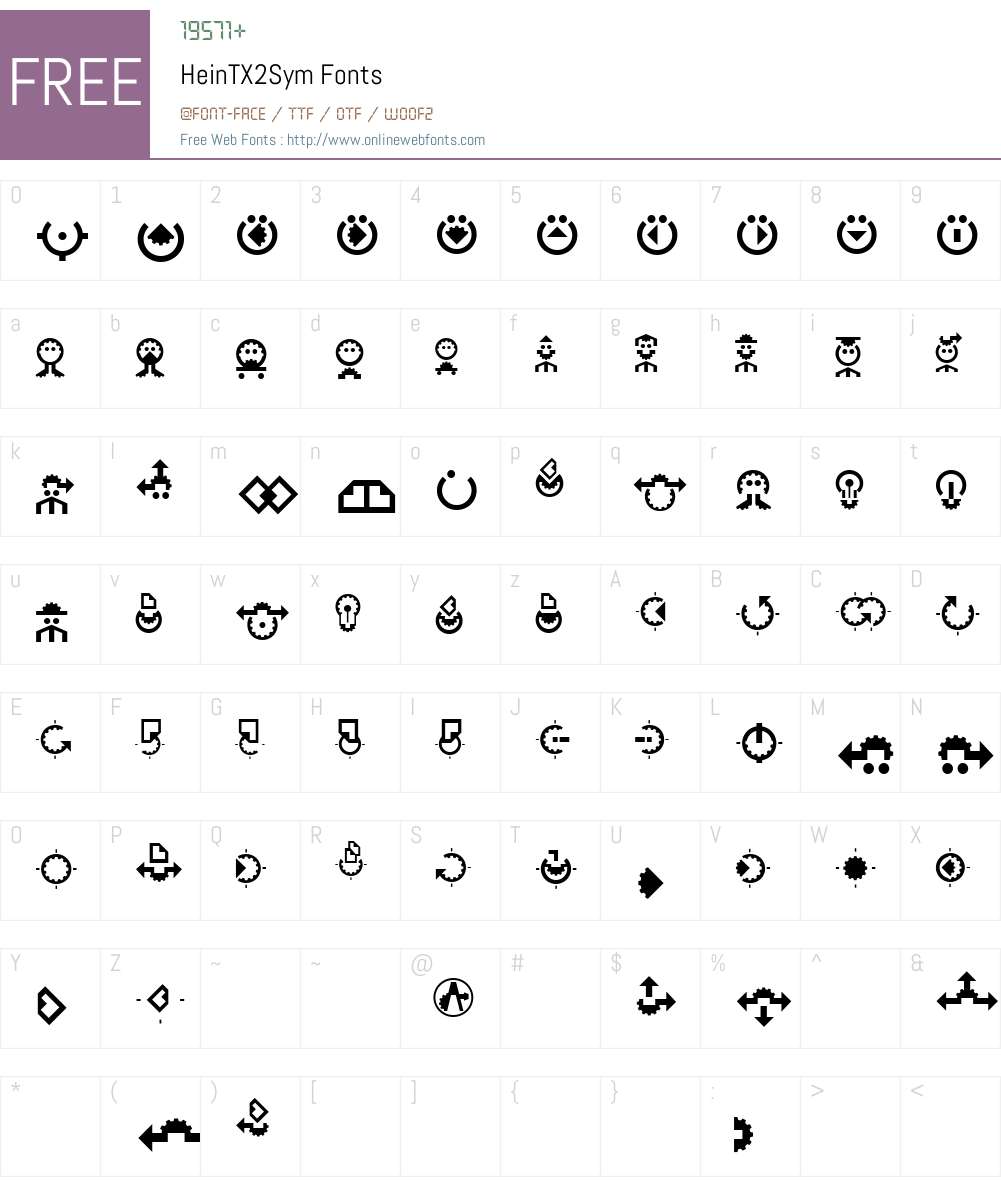 HeinTX2Sym 1.05;com.myfonts.easy.urw.hein-tx2-symbol.hein-tx2-symbol ...