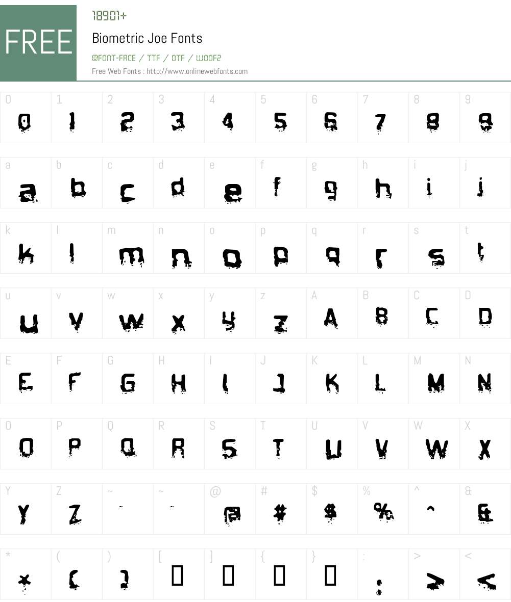 Biometric Joe V1 Macromedia Fontographer 4.1 4/1/98 Fonts Free Download ...