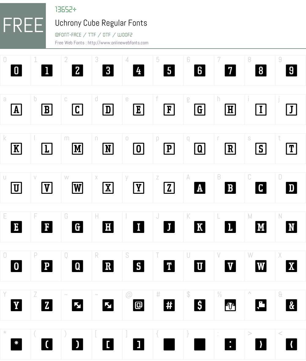 Uchrony Cube 1.182 Fonts Free Download - OnlineWebFonts.COM