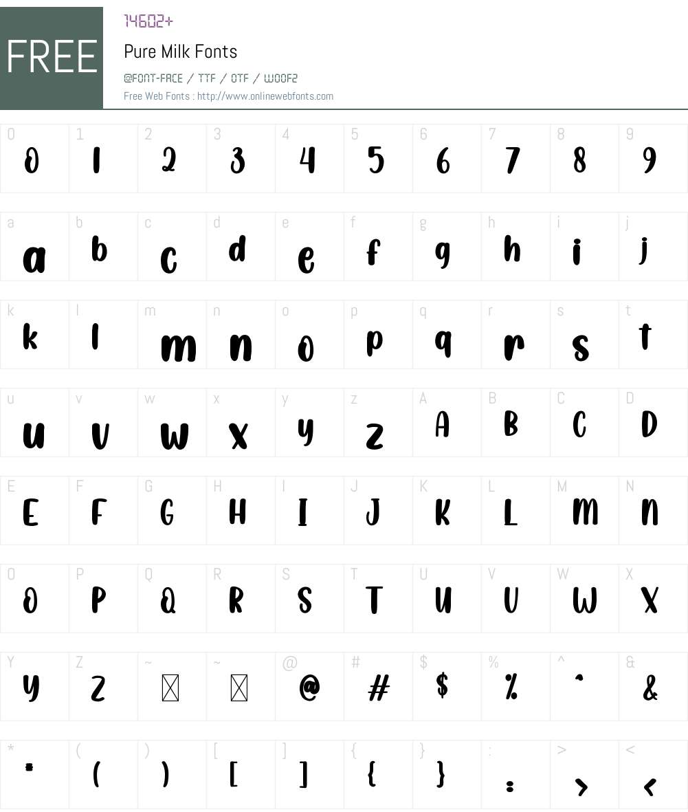 Pure Milk 1.002;Fontself Maker 3.5.8 Fonts Free Download ...