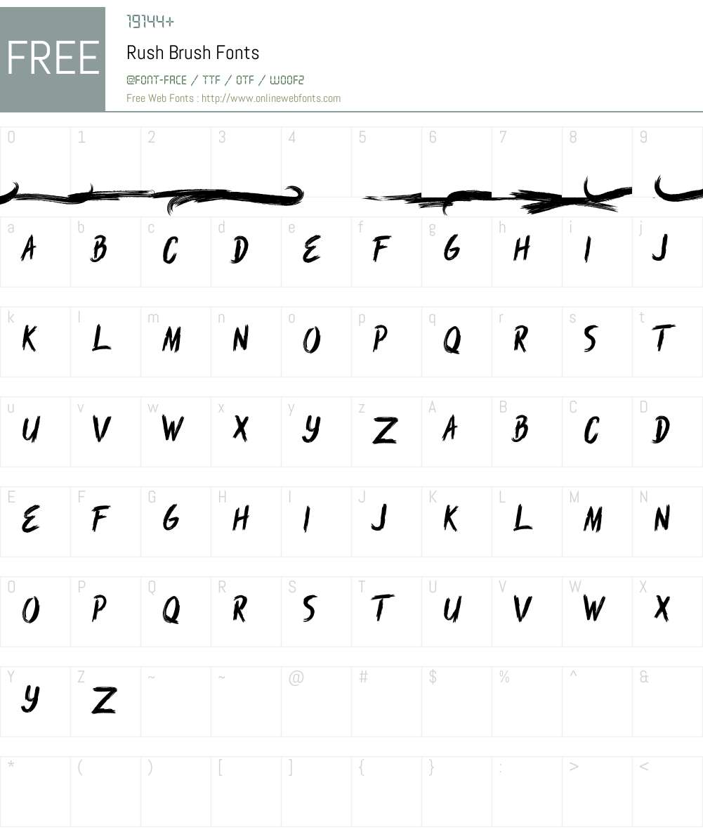 Rush Brush Fonts Free Download - OnlineWebFonts.COM