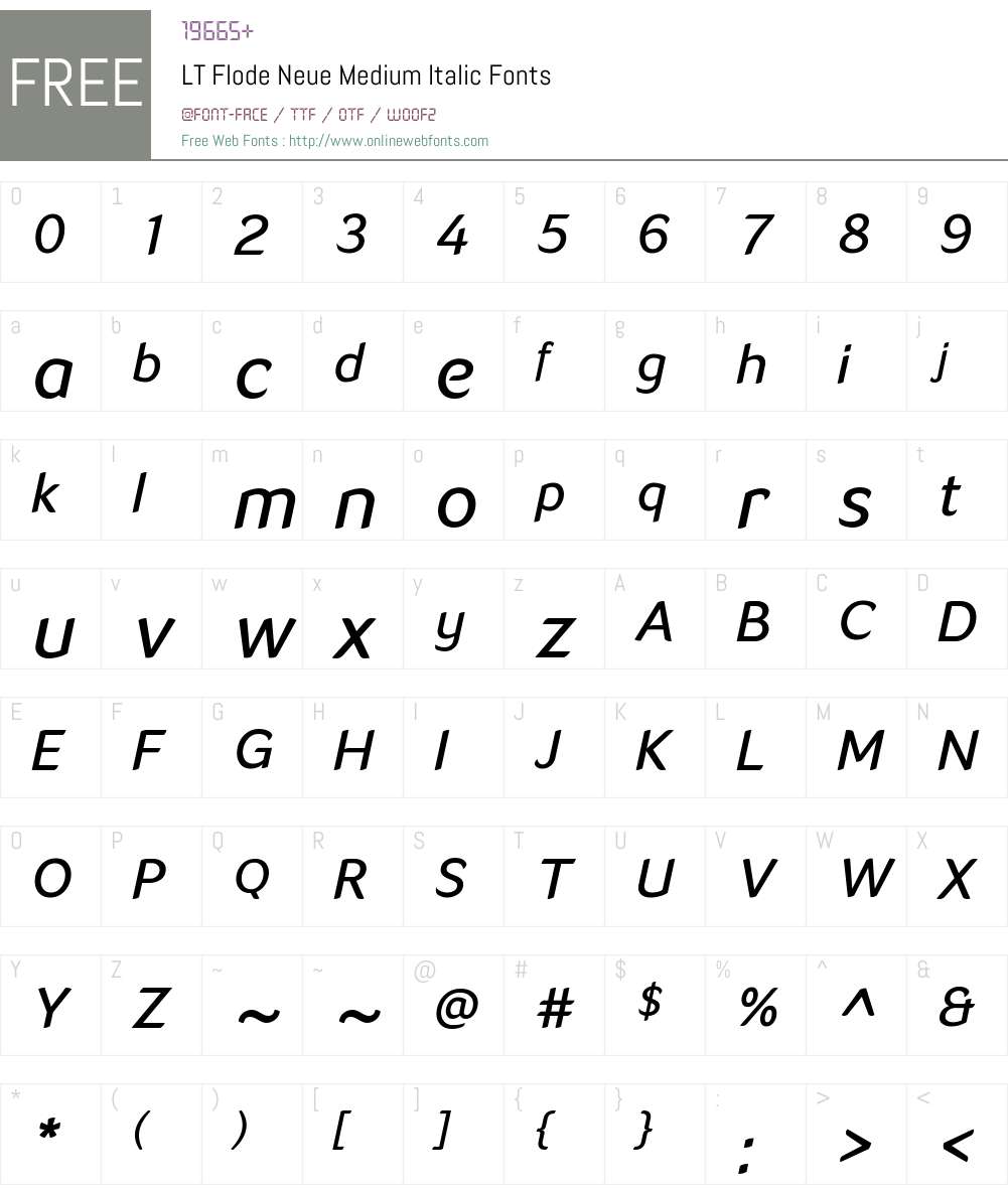 LT Flode Neue Med Ita 1.000 Fonts Free Download - OnlineWebFonts.COM