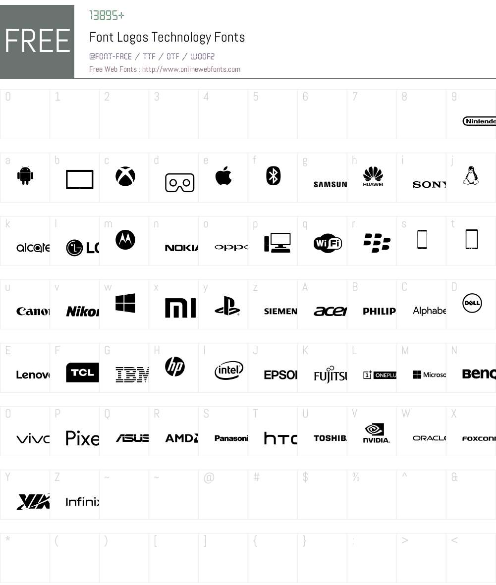 Font Logos Technology 1.00; 2019; elharrak fonts : https://www ...