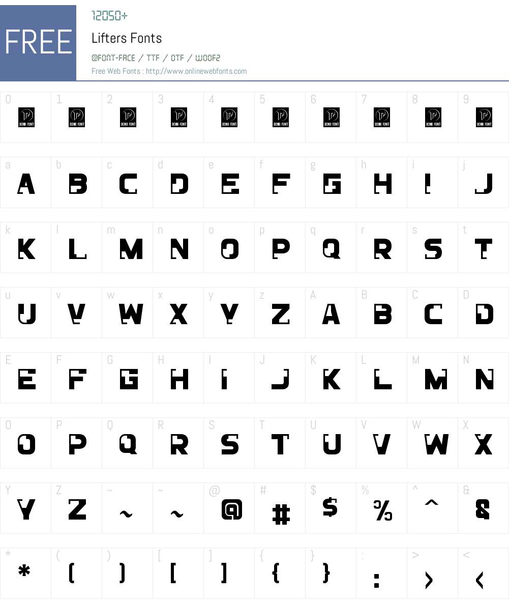 Lifters 1.001;Fontself Maker 3.5.7 Fonts Free Download - OnlineWebFonts.COM