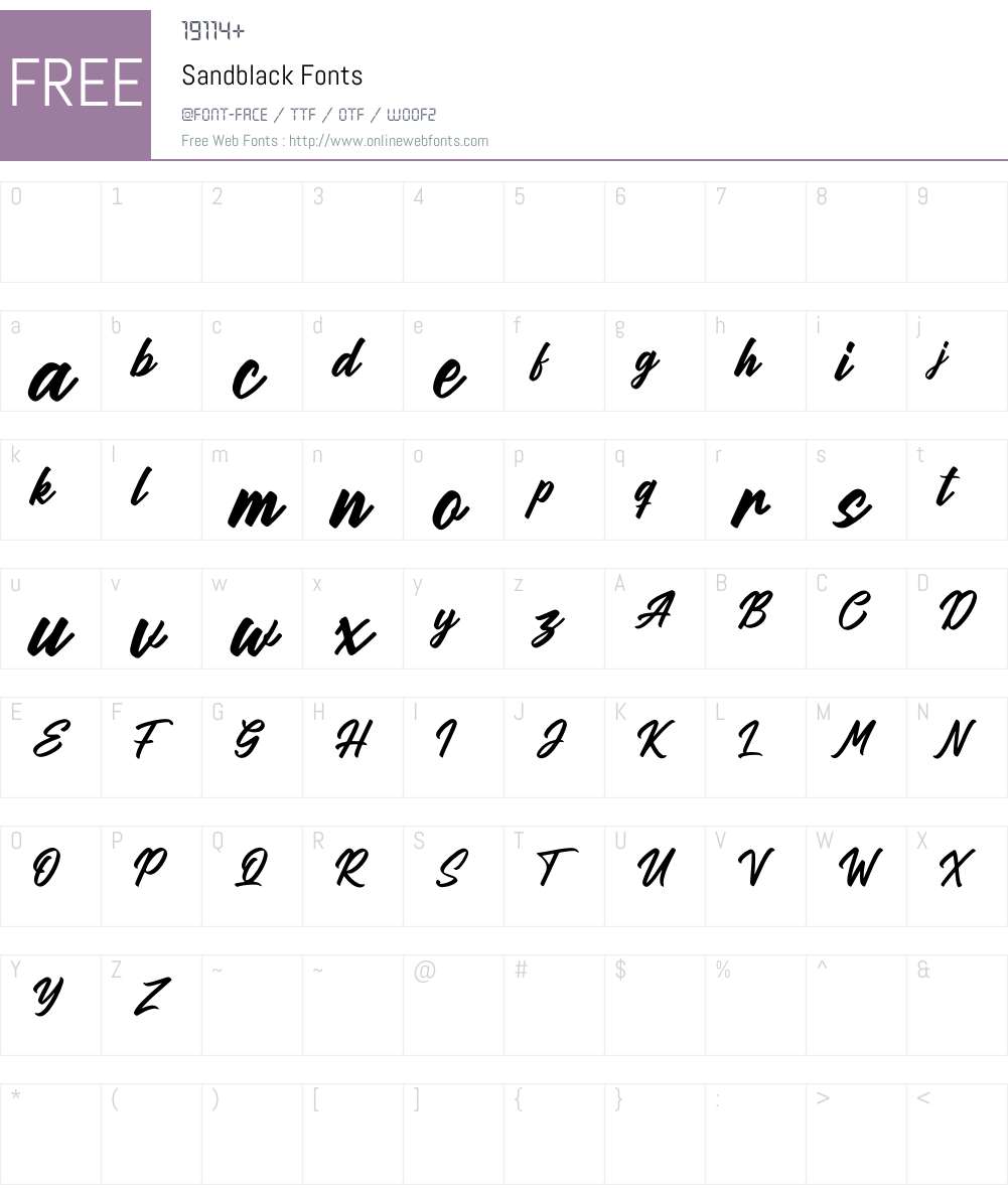 Sandblack 1.00;March 14, 2020;FontCreator 11.5.0.2430 32-bit Fonts Free ...