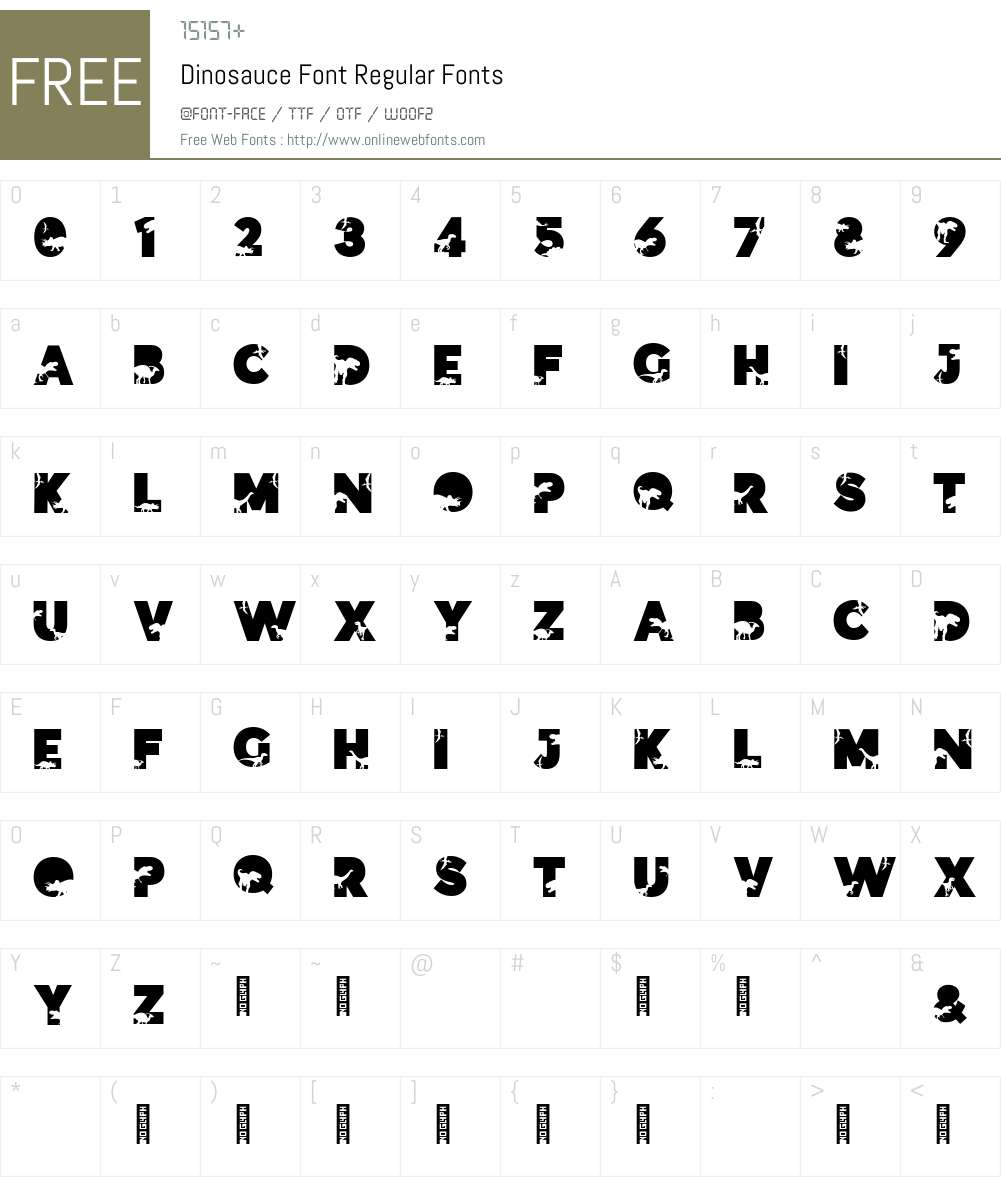 Dinosauce Font 1.000 Fonts Free Download - OnlineWebFonts.COM
