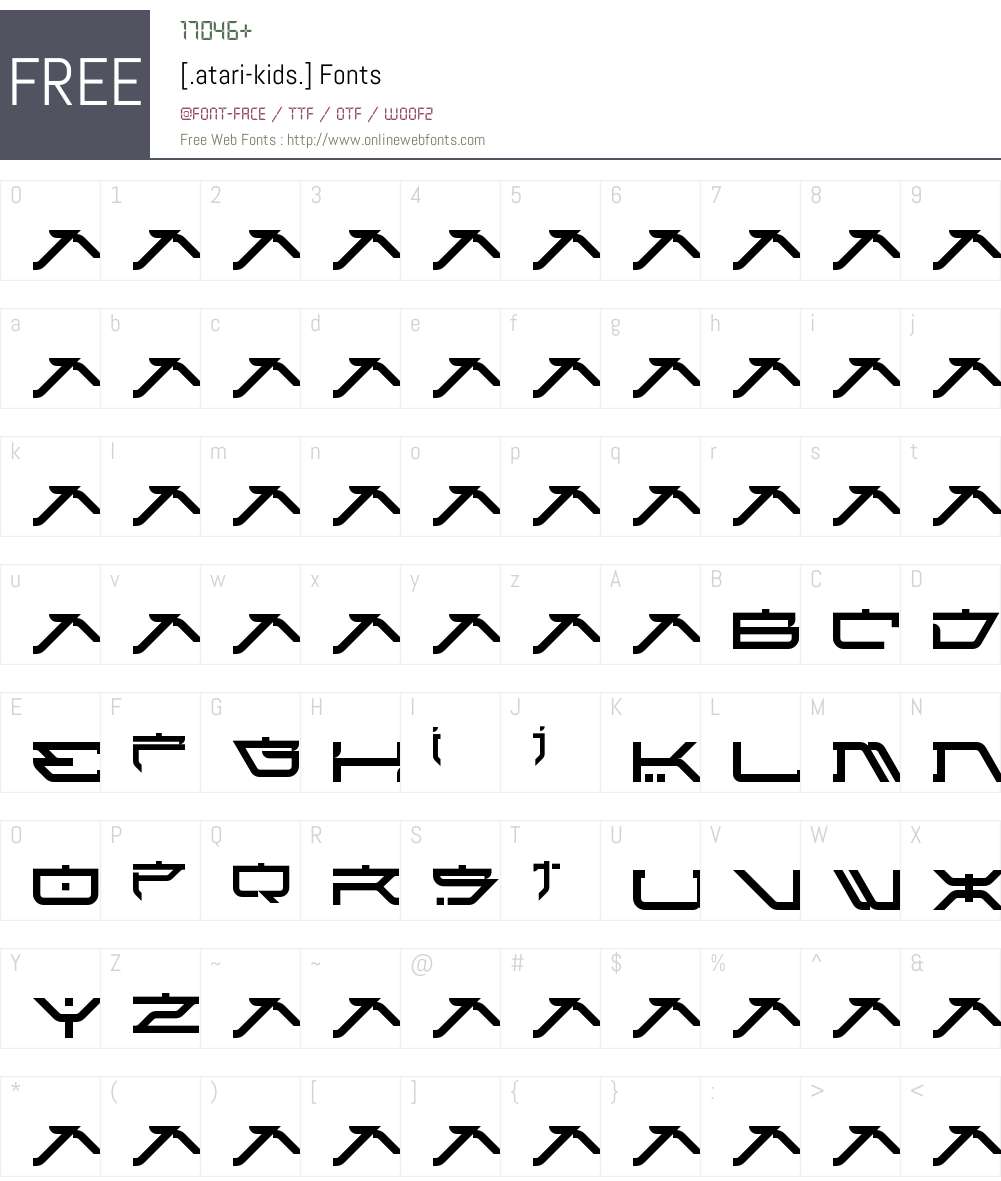 [.atari-kids.] V1 Fonts Free Download - OnlineWebFonts.COM