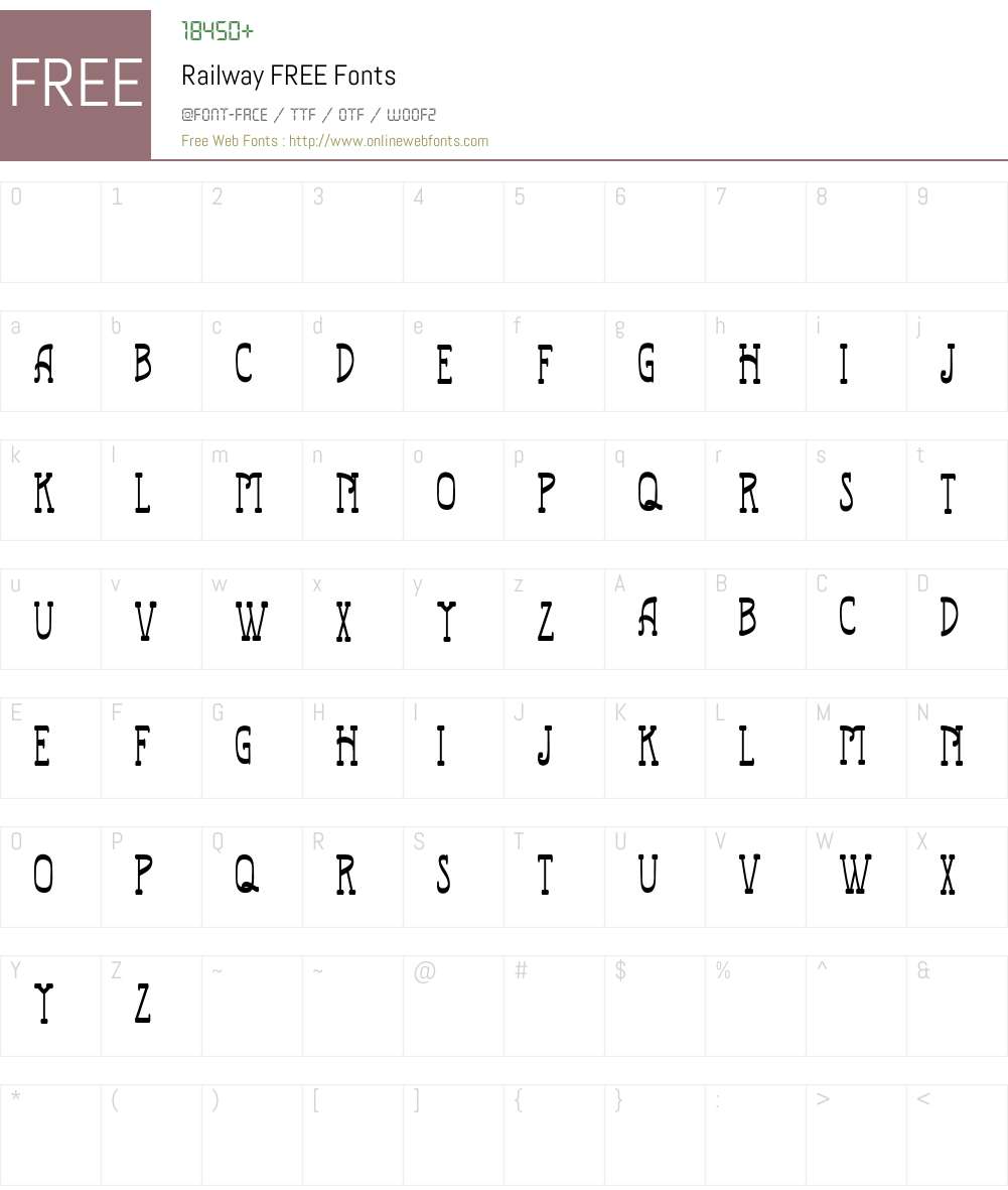 Railway FREE 1.000 Fonts Free Download - OnlineWebFonts.COM