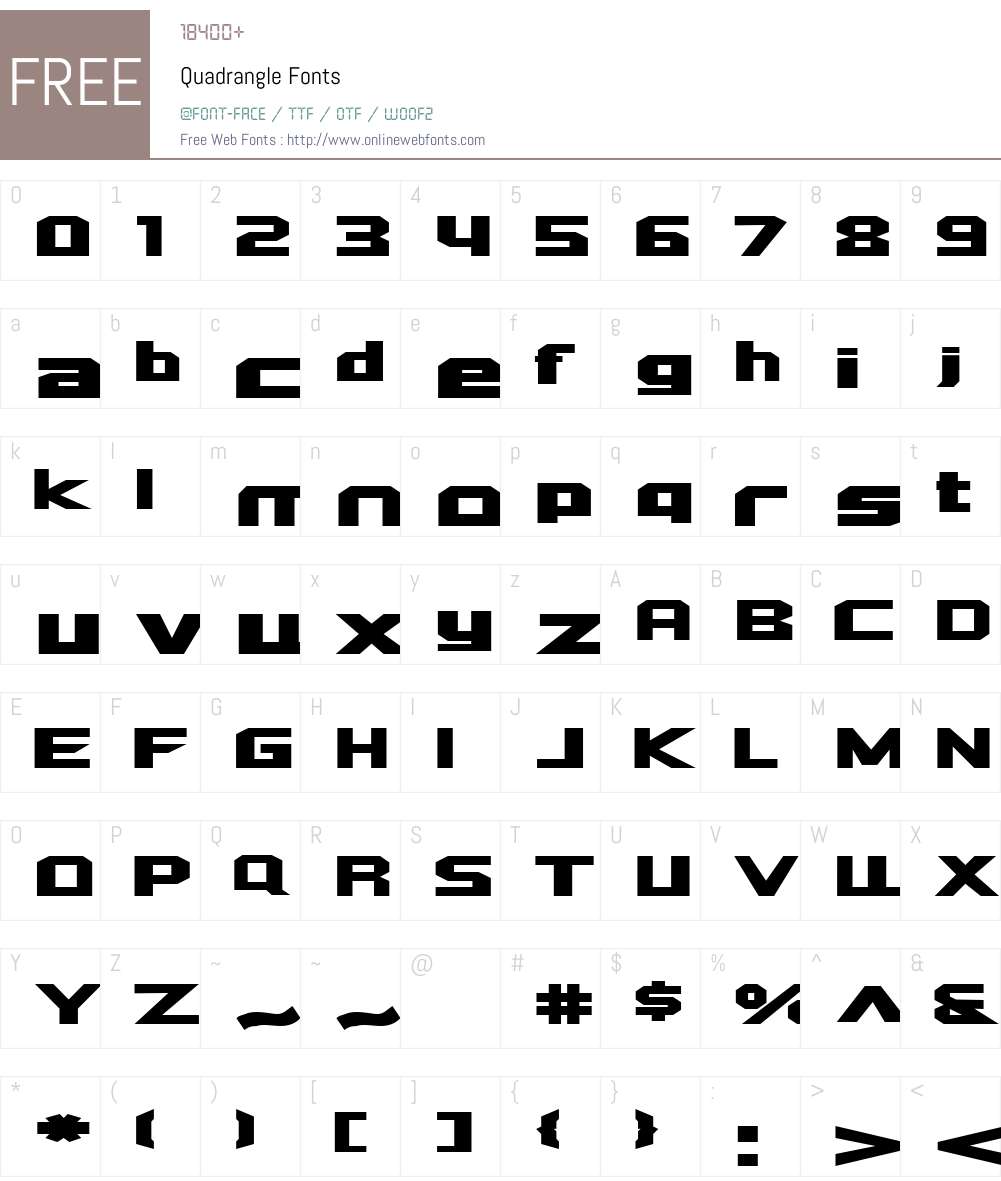 Quadrangle V1 Macromedia Fontographer 4.1 12/10/97 Fonts Free Download ...