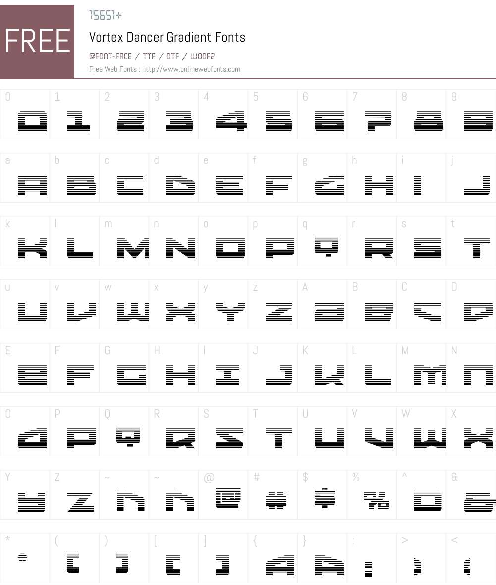 Vortex Dancer Gradient 1.0; 2025 Fonts Free Download - OnlineWebFonts.COM