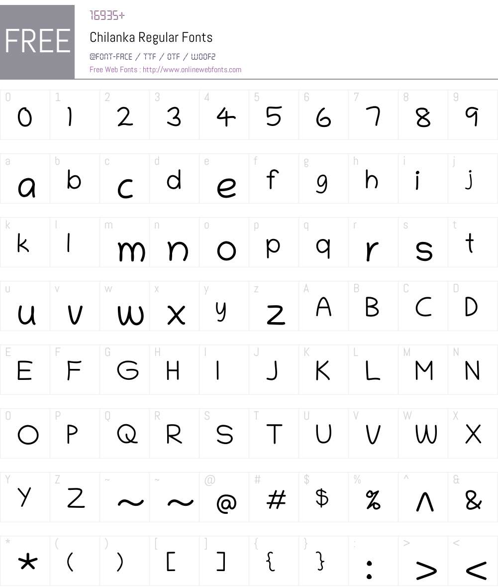 Chilanka Regular 1.400 Fonts Free Download - OnlineWebFonts.COM