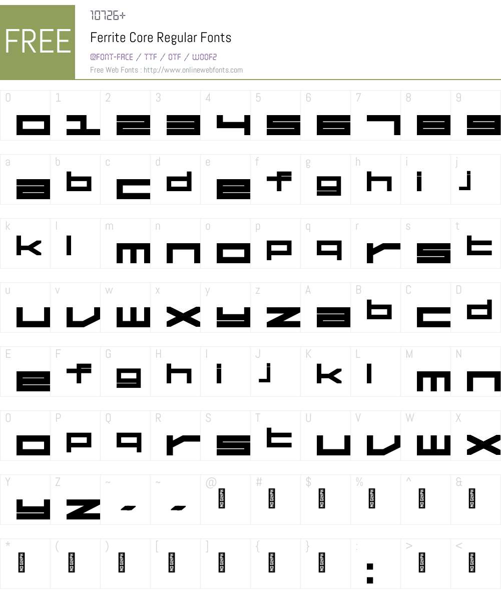 Ferrite Core 1.110 Fonts Free Download - OnlineWebFonts.COM
