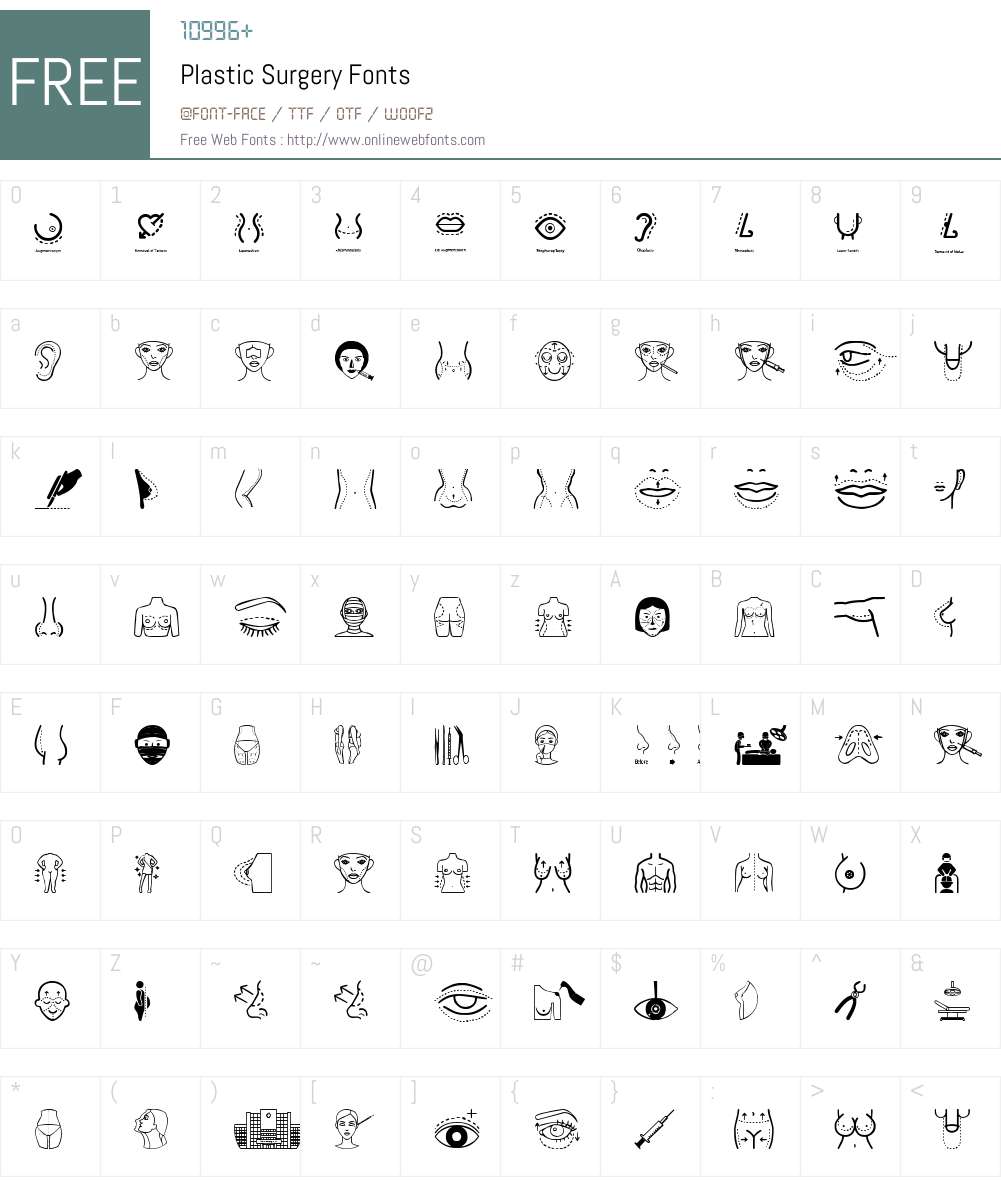Plastic Surgery 1.00 December 20, 2016, initial release Fonts Free ...