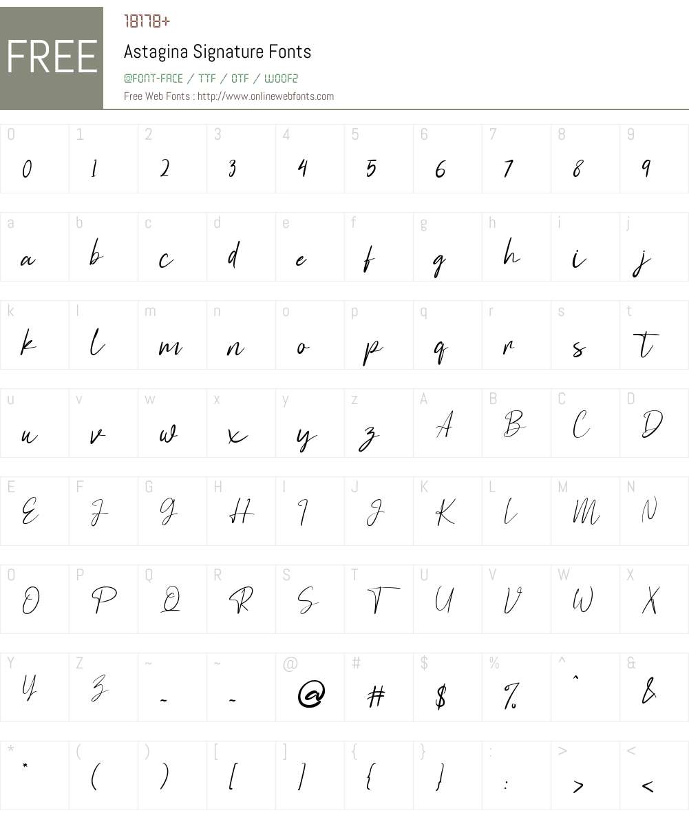Astagina Signature 1.00;September 22, 2020;FontCreator 12.0.0.2545 64 ...