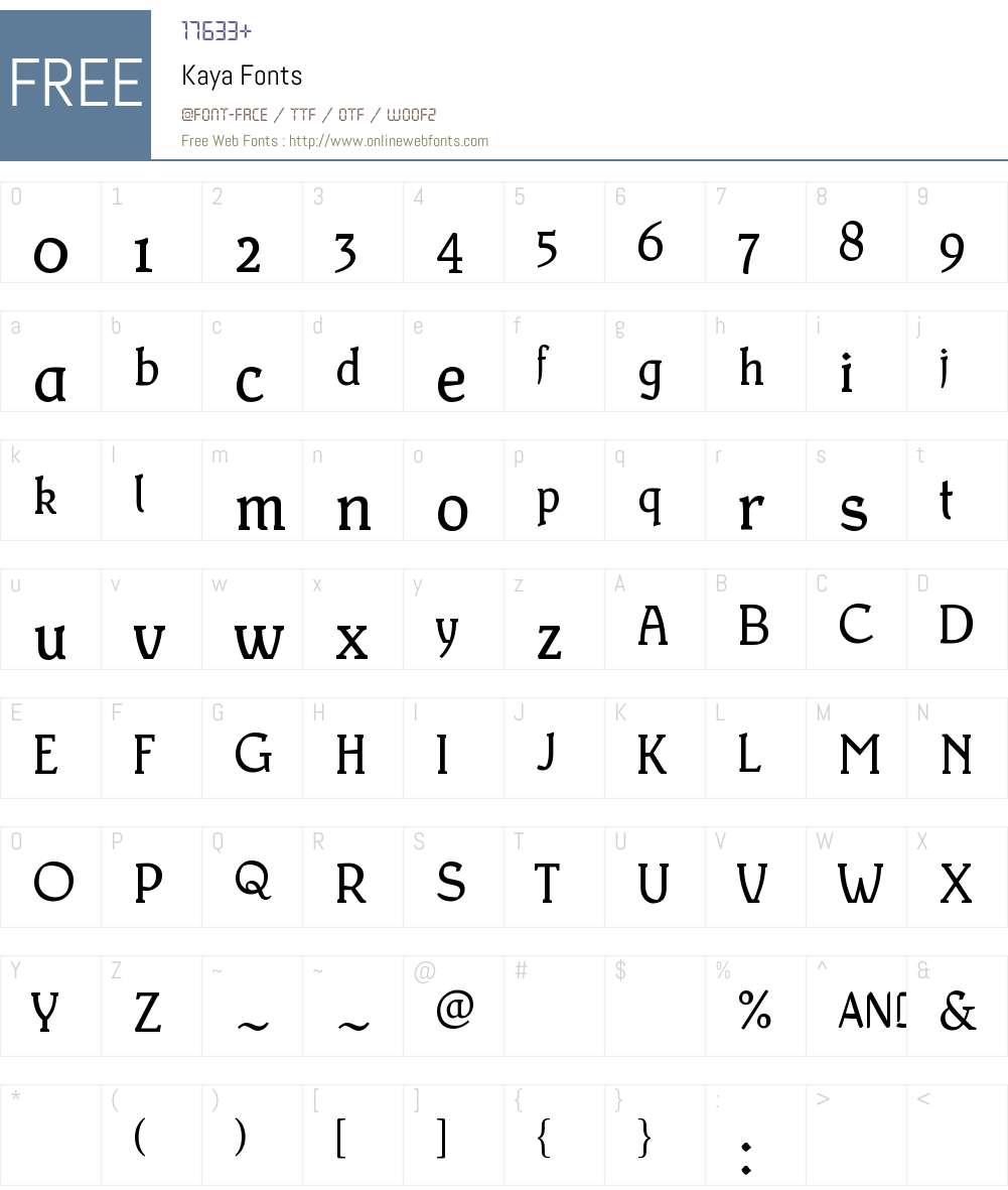 Kaya 1.000 Fonts Free Download - OnlineWebFonts.COM