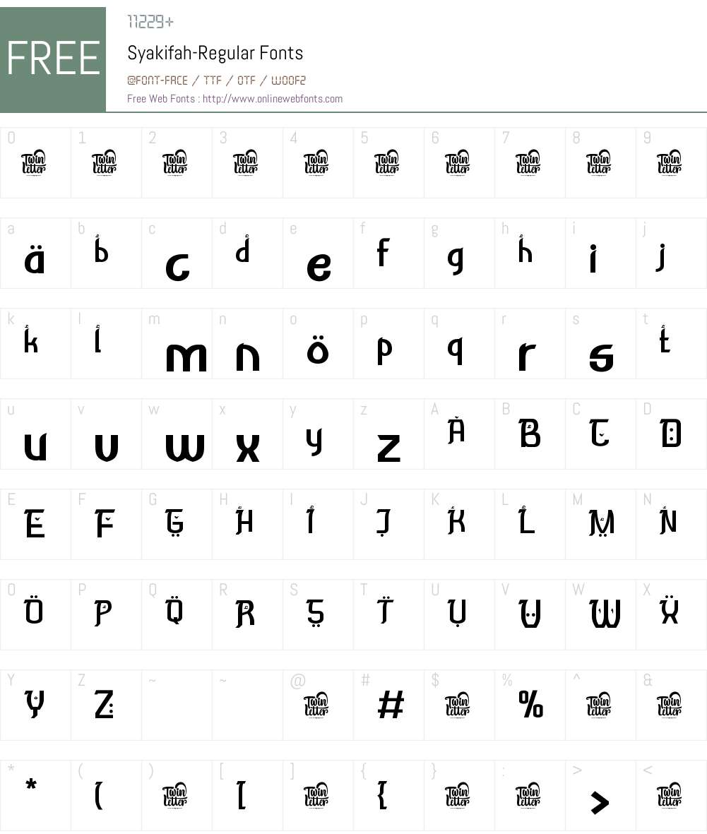 Syakifah 1.000 Fonts Free Download - OnlineWebFonts.COM