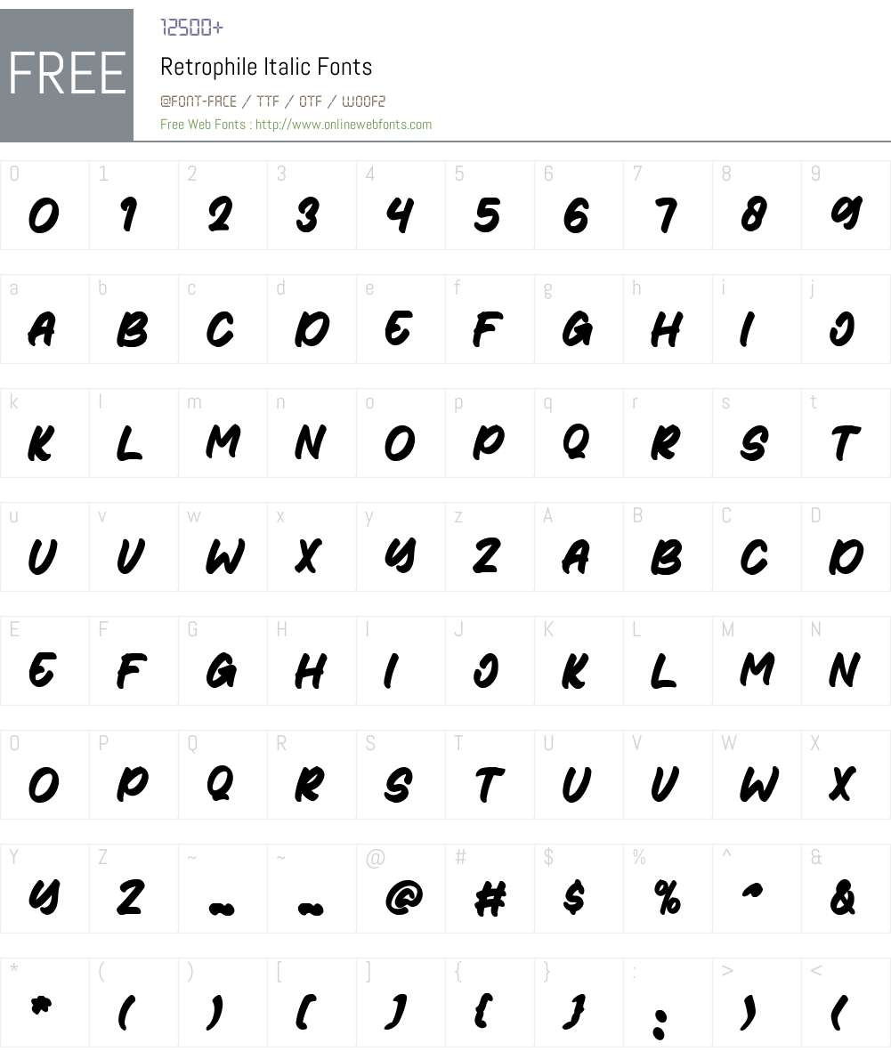 Retrophile Italic 1.000 Fonts Free Download - OnlineWebFonts.COM
