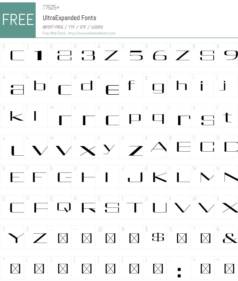 UltraExpanded 1.007 Fonts Free Download - OnlineWebFonts.COM