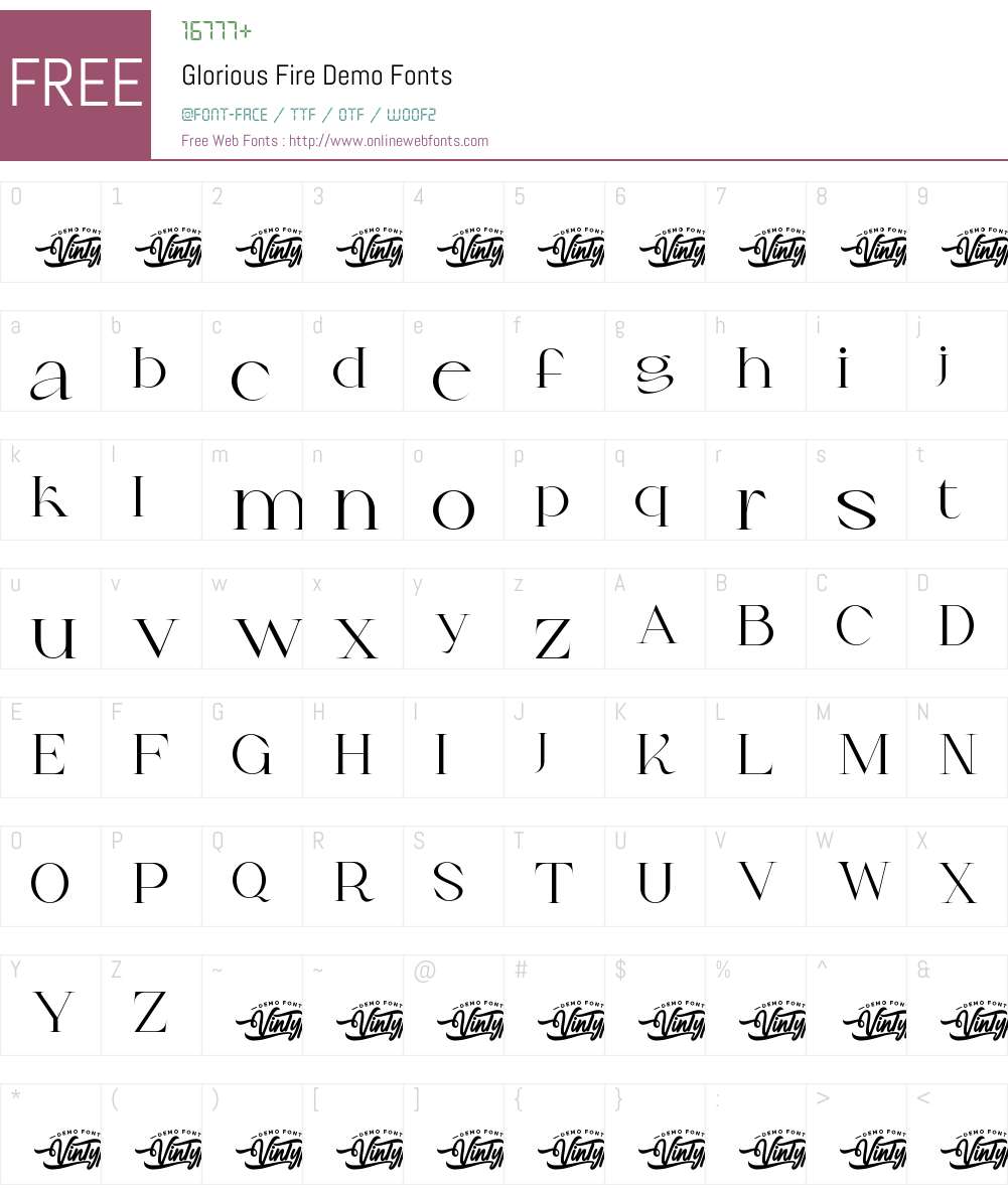 Glorious Fire Demo 1.001;Fontself Maker 3.5.7 Fonts Free Download ...