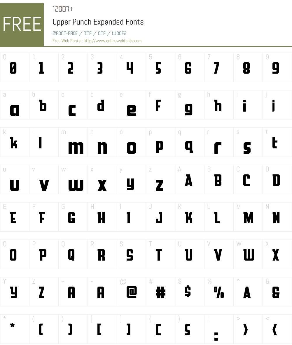 Upper Punch Expanded 1.0; 2022 Fonts Free Download - OnlineWebFonts.COM