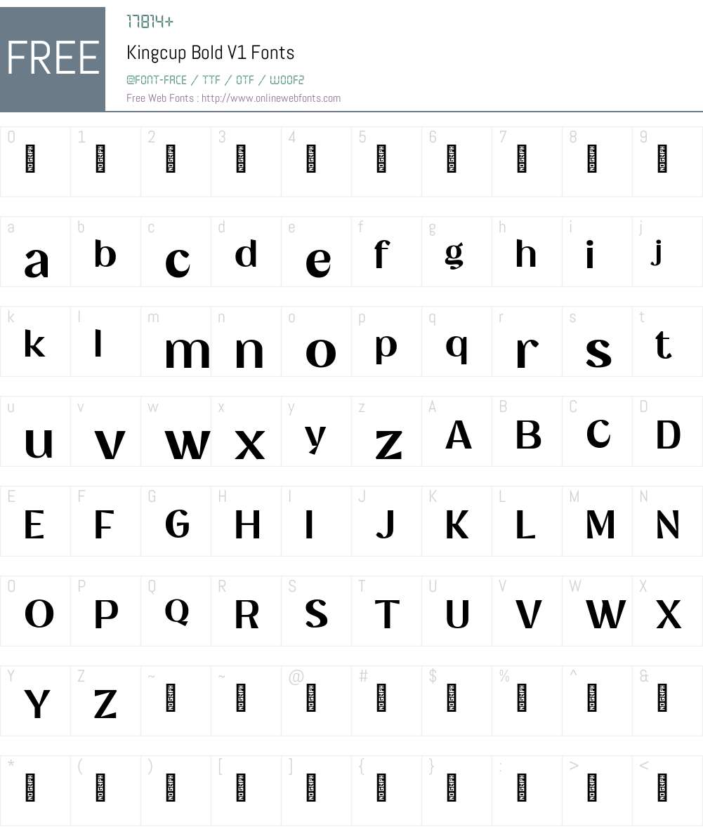 Kingcup Bold V1 1.000 Fonts Free Download - OnlineWebFonts.COM
