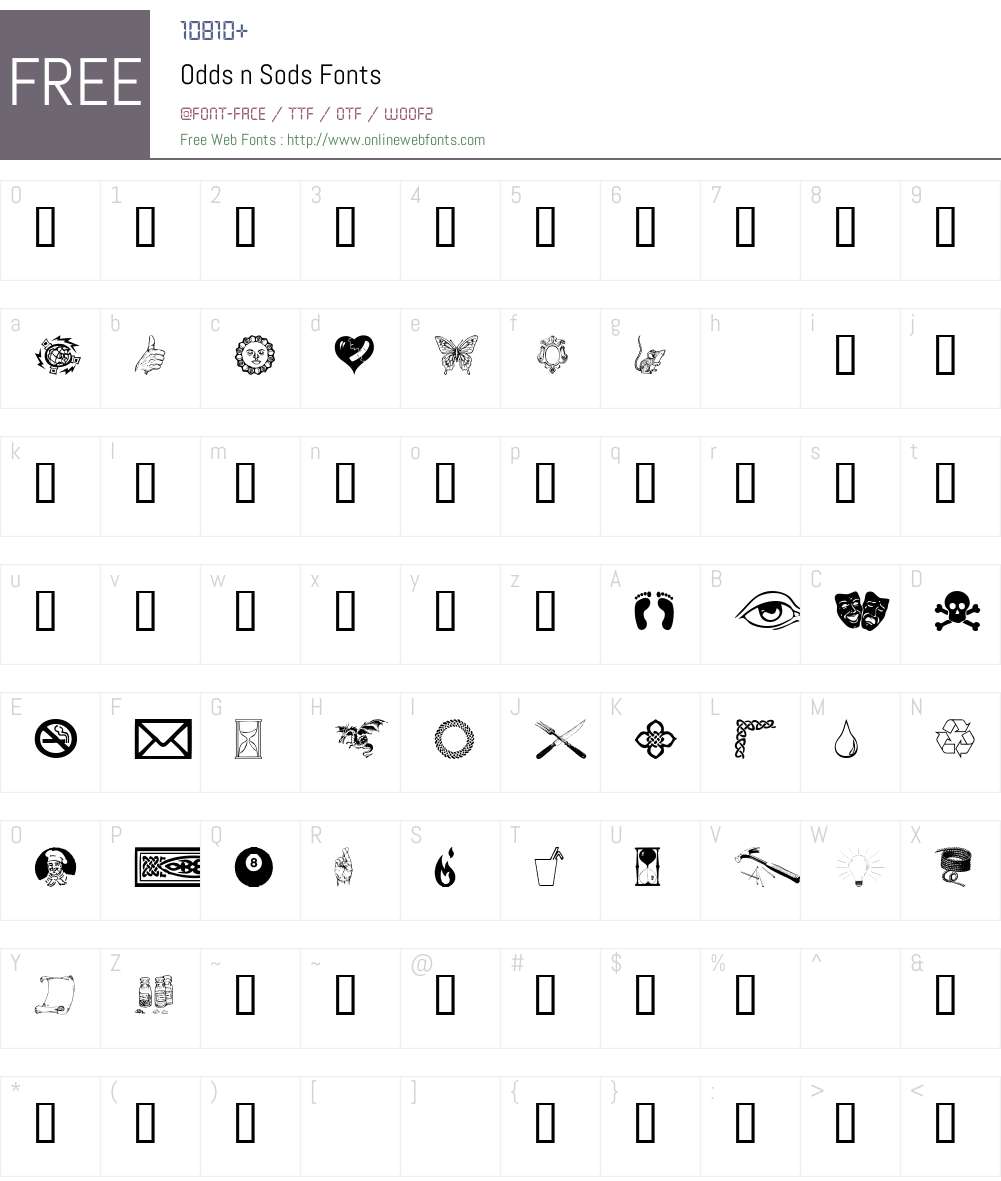 Odds n Sods 1 Fonts Free Download - OnlineWebFonts.COM