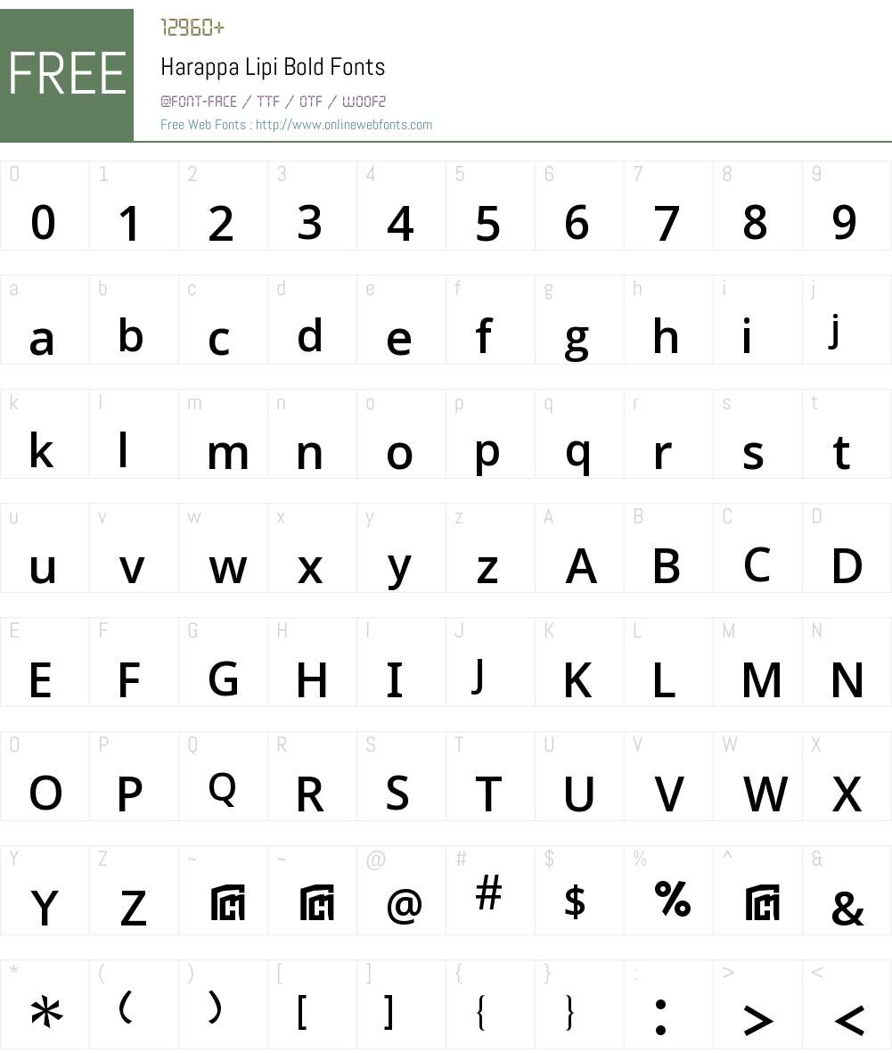 Harappa Lipi Bold 1.00 Designed and Developed by Subhadip Roy Fonts ...