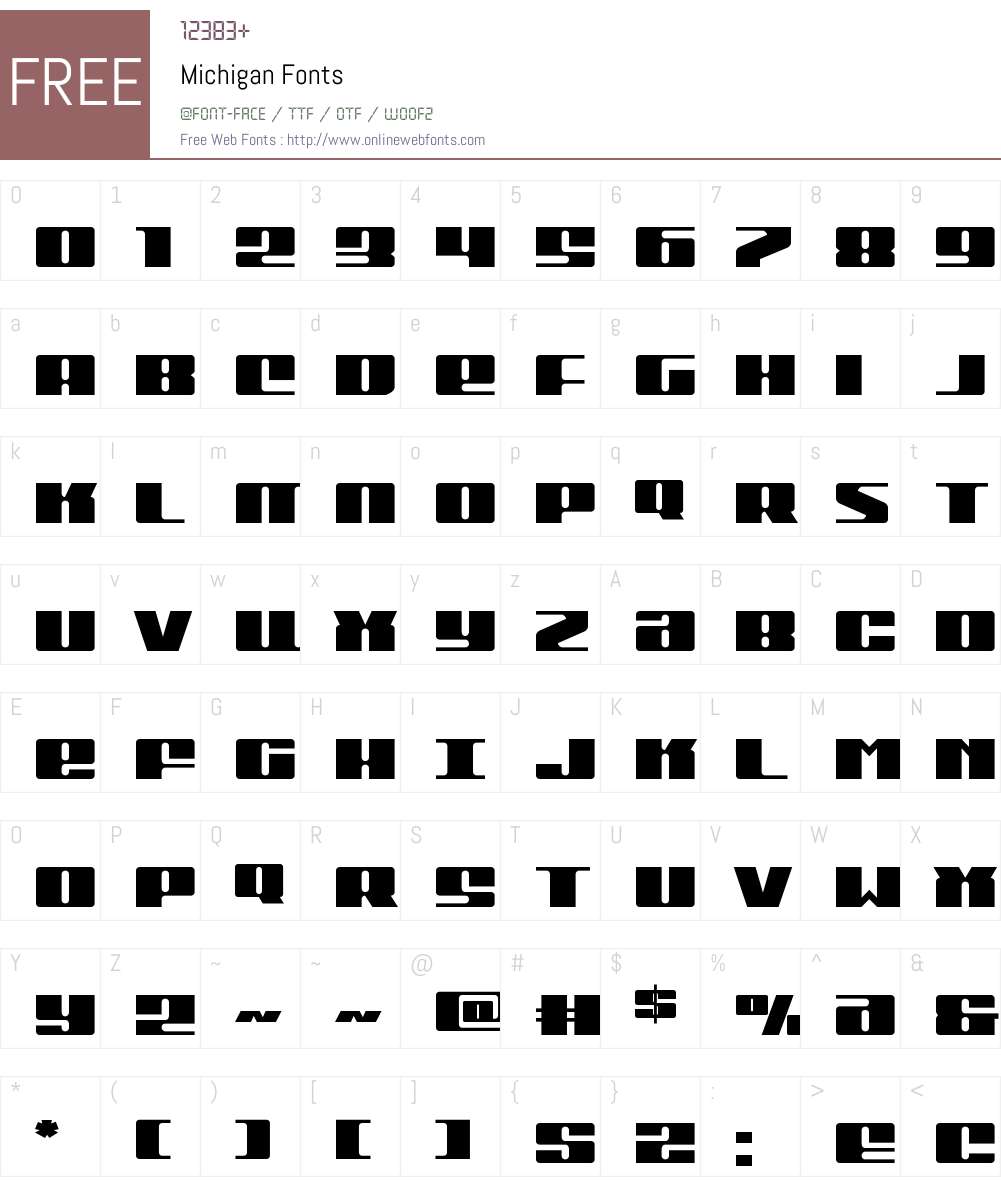 Michigan 1.0; 2015 Fonts Free Download - OnlineWebFonts.COM