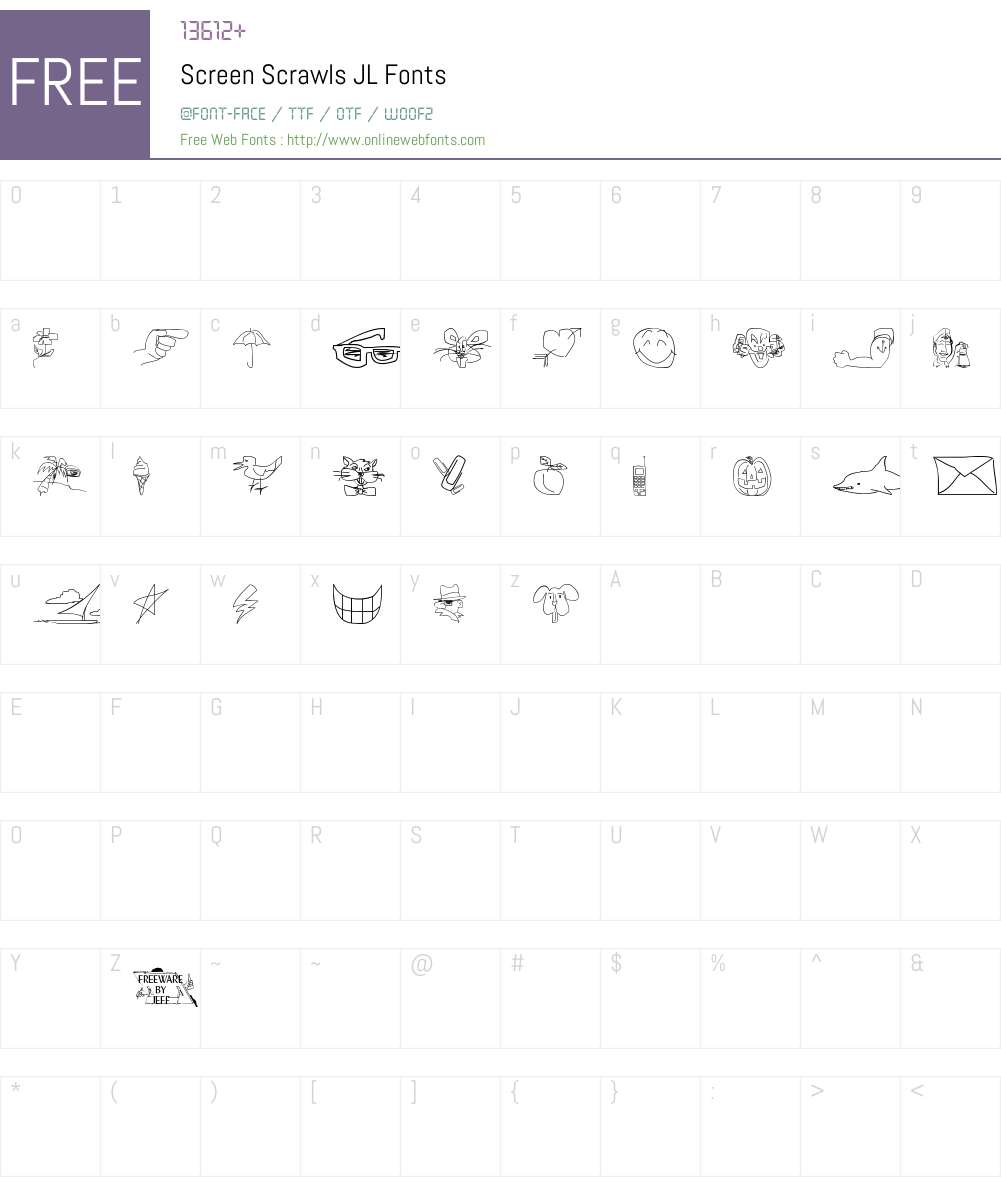 Screen Scrawls JL 1.00 Fonts Free Download - OnlineWebFonts.COM