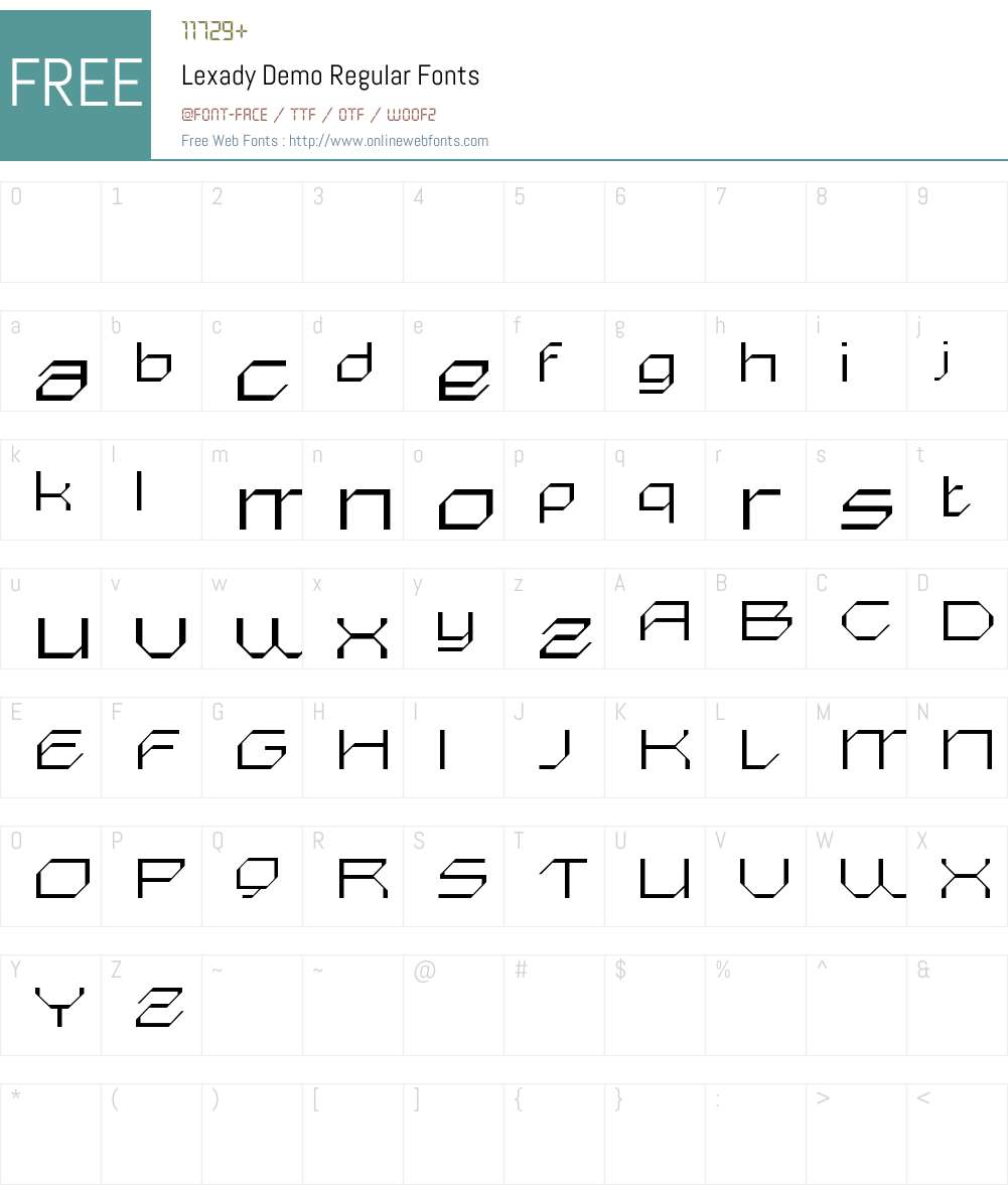 Lexady Demo 1.000 Fonts Free Download - OnlineWebFonts.COM
