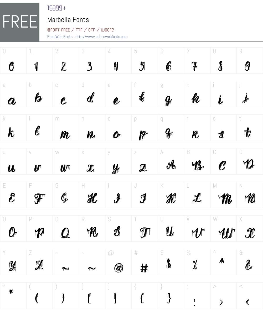 Marbella 1.00;December 20, 2019;FontCreator 11.0.0.2388 64-bit Fonts ...