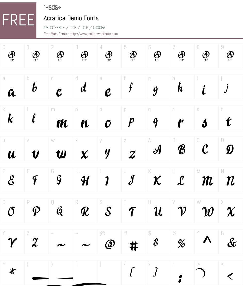 Acratica Version1.148 Fonts Free Download - OnlineWebFonts.COM