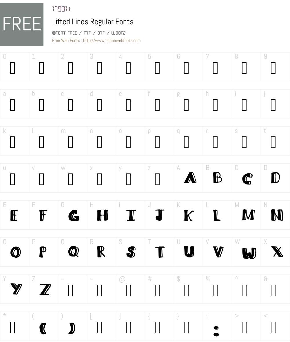 Lifted Lines Regular 001.001 Fonts Free Download - OnlineWebFonts.COM