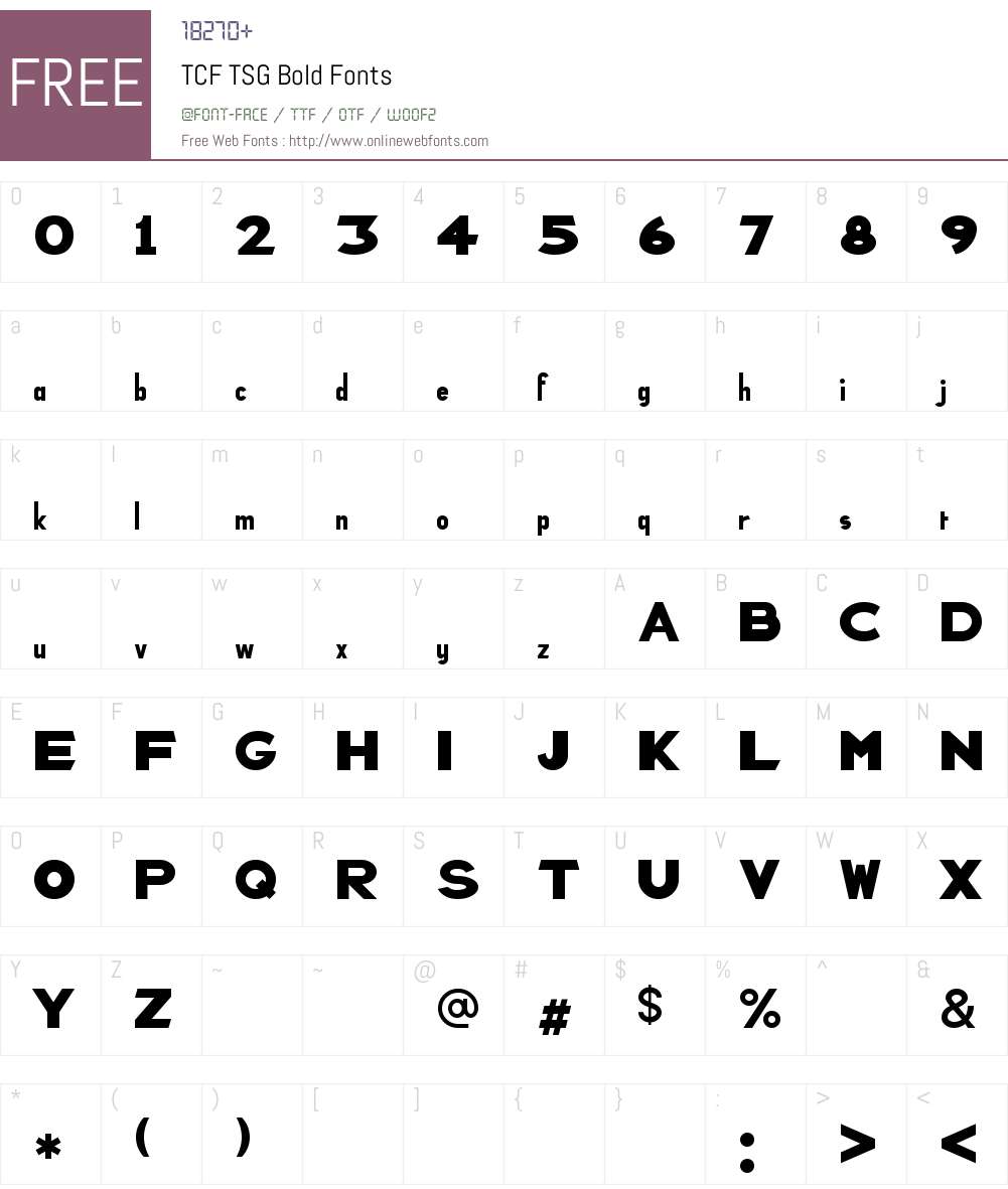 TCF TSG 1.00 August 15, 2016, initial release Fonts Free Download ...