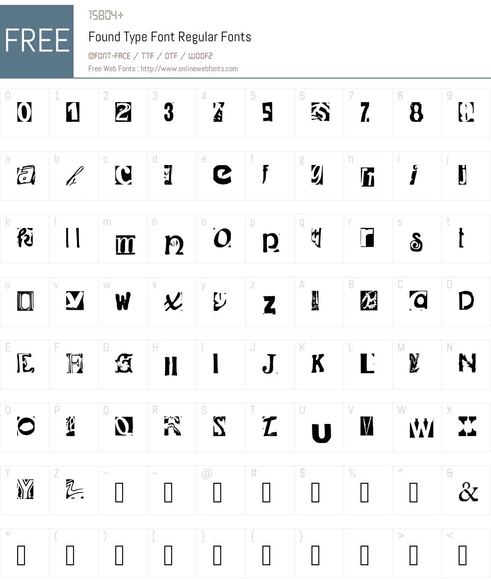 Found Type Font Regular 001.004 Fonts Free Download - OnlineWebFonts.COM