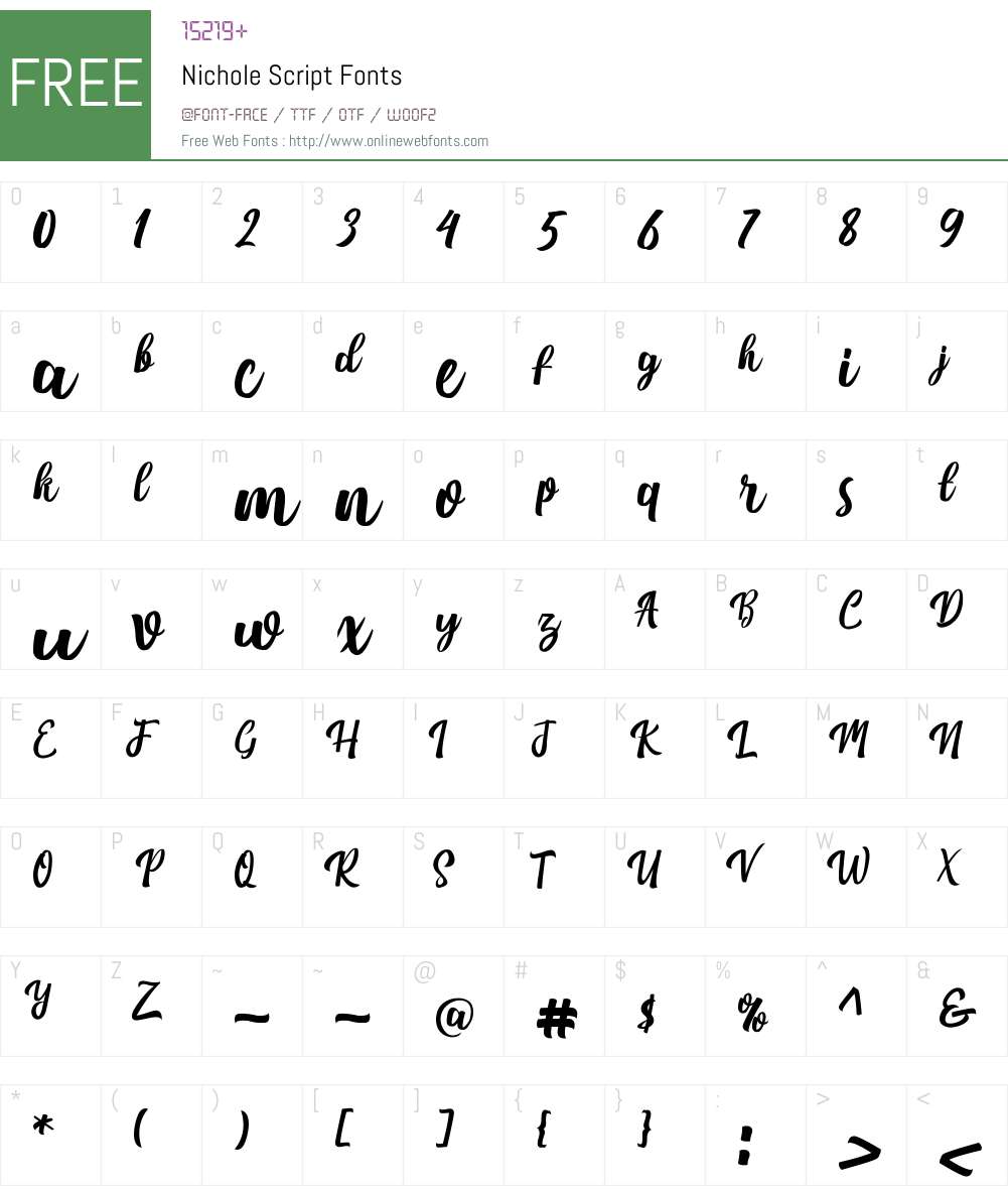 Nichole Script 001.001 Fonts Free Download - OnlineWebFonts.COM