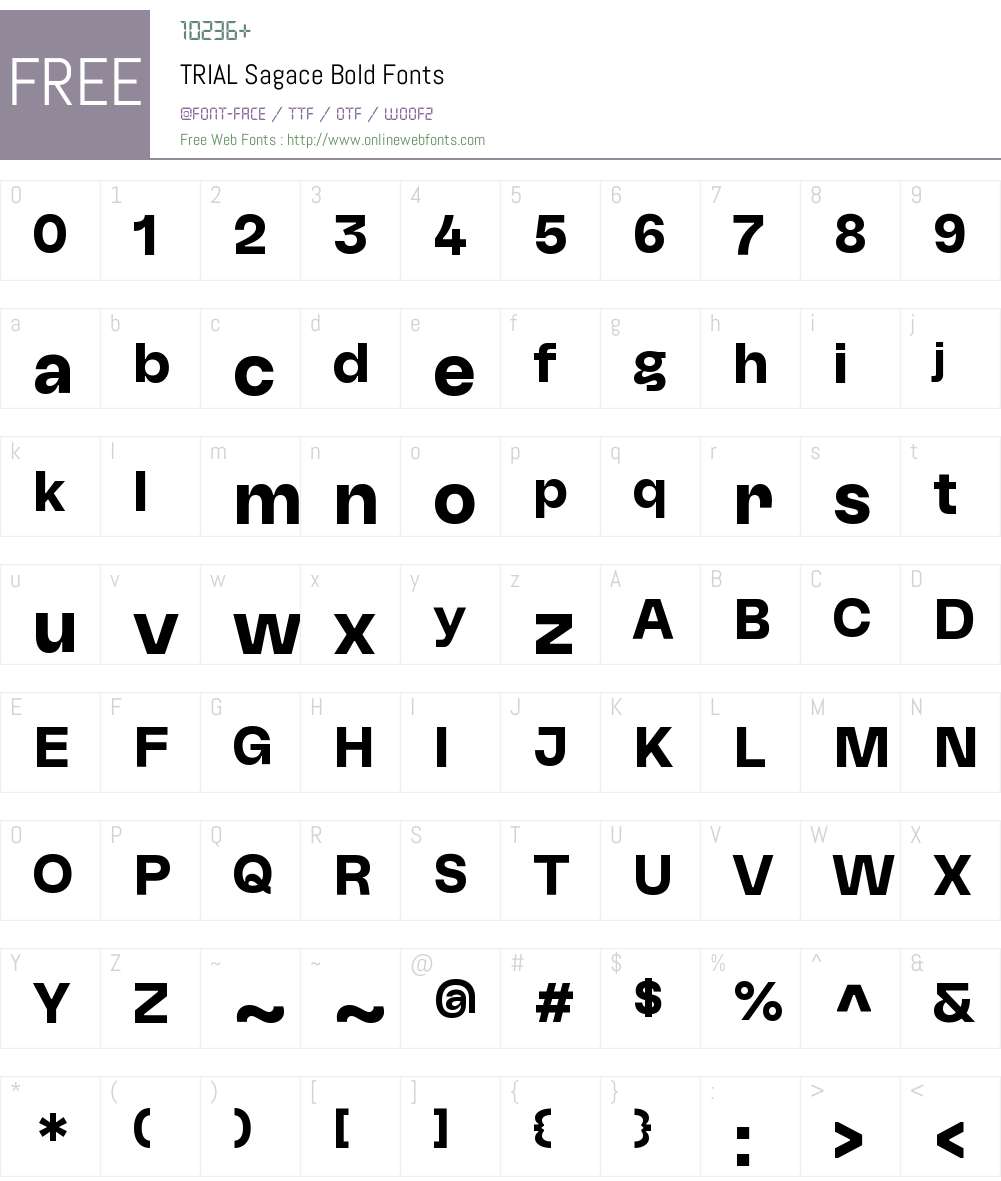 TRIAL Sagace Bold 2.000;Glyphs 3.3 (3324) Fonts Free Download ...